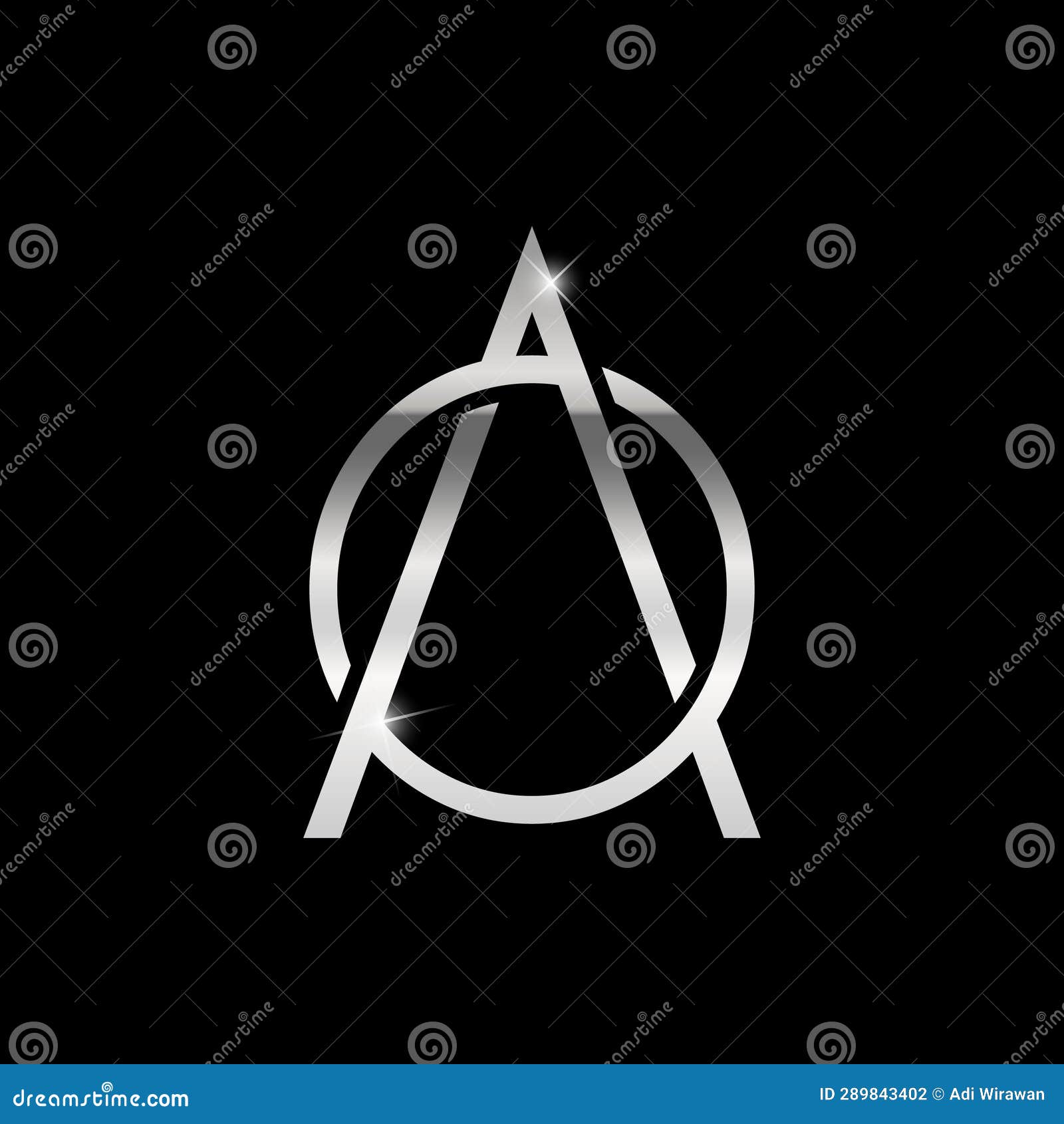 Initial Monogram Letter O a Silver Logo Stock Vector - Illustration of ...