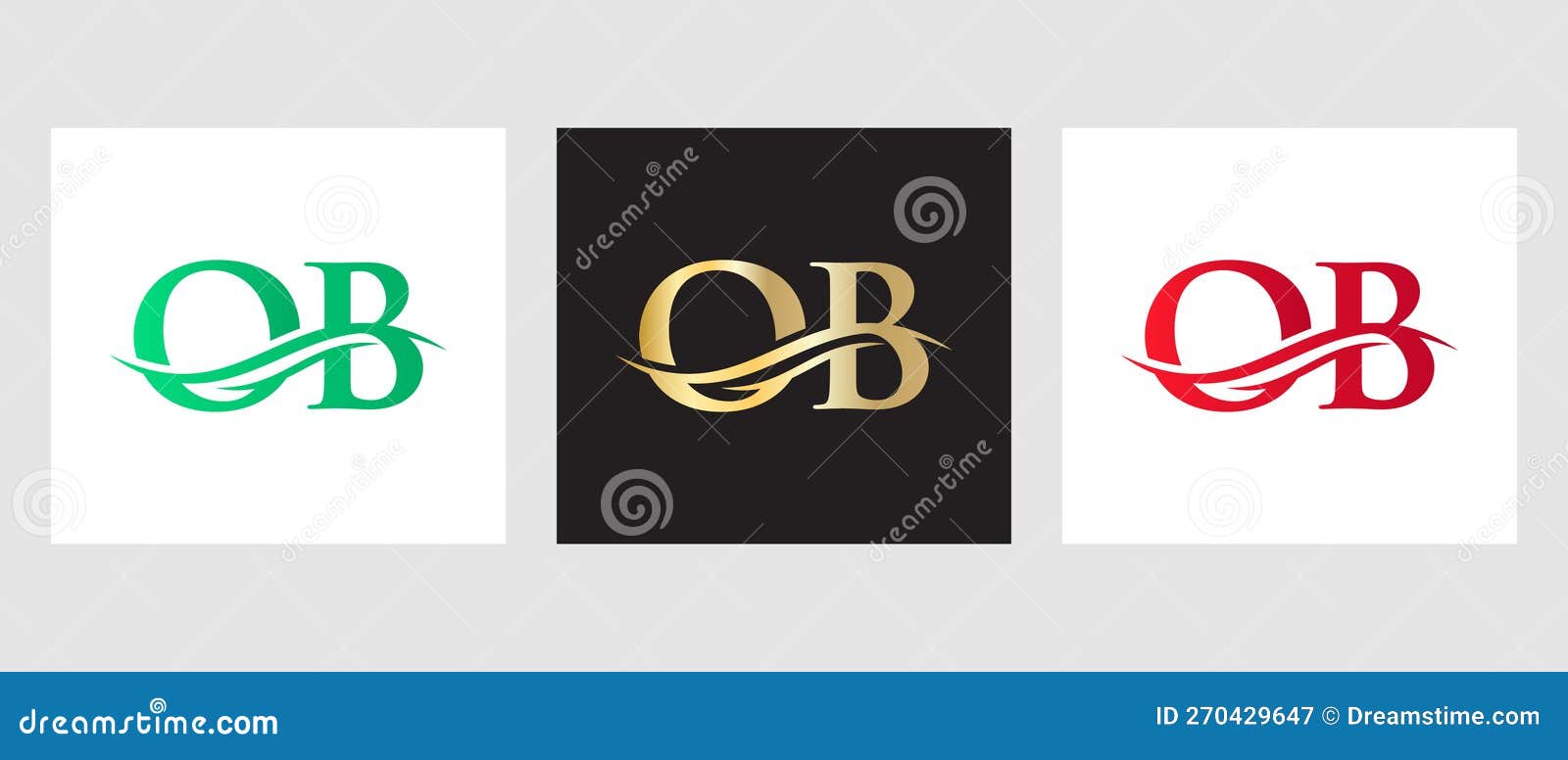 Monogram Letter OB Logo Design. OB Logotype Template Stock Vector ...