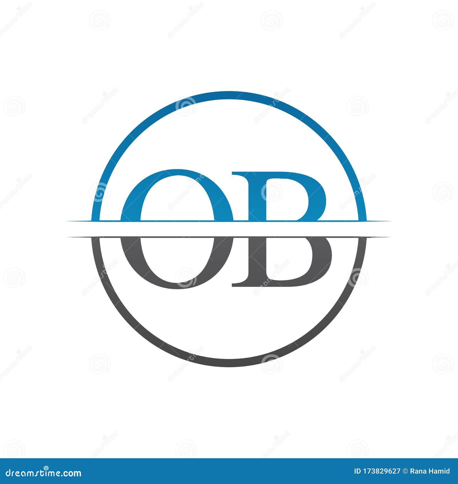 Initial Monogram Letter OB Logo Design Vector Template. OB Letter Logo ...