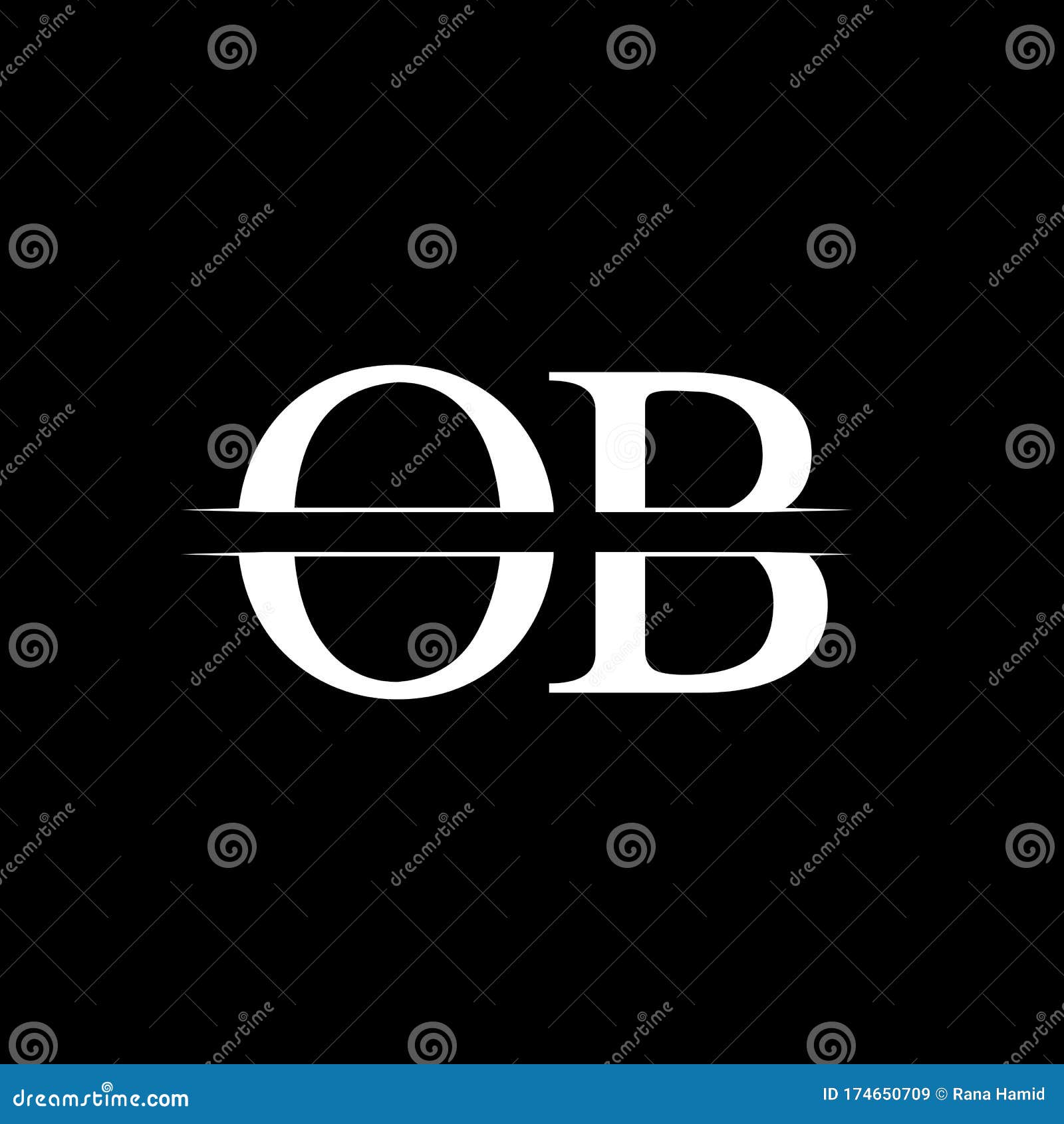 Initial Monogram Letter OB Logo Design Vector Template. OB Letter Logo ...