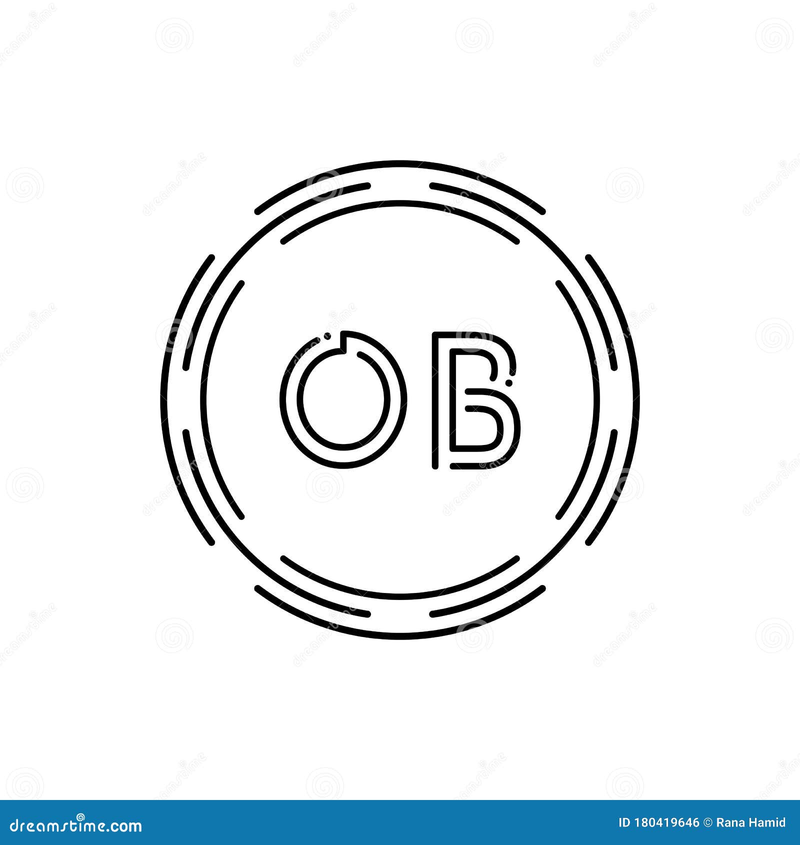 Initial Monogram Letter OB Logo Design Vector Template. Digital ...