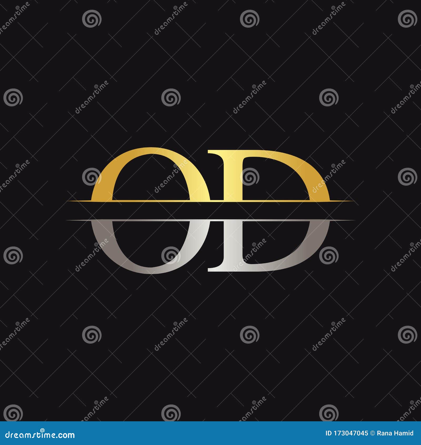 Initial Monogram Letter OD Logo Design Vector Template. OD Letter Logo ...
