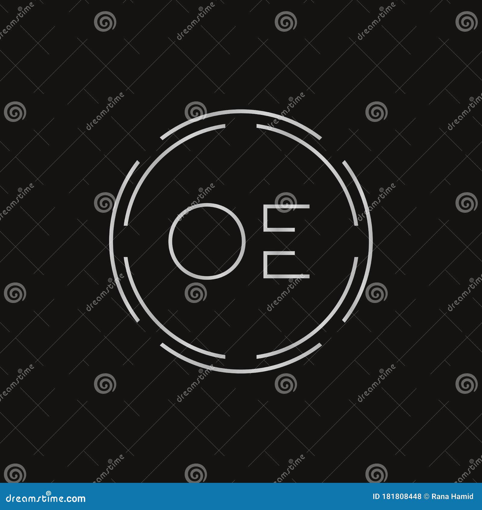 Initial Monogram Letter OE Logo Design Vector Template. Digital ...