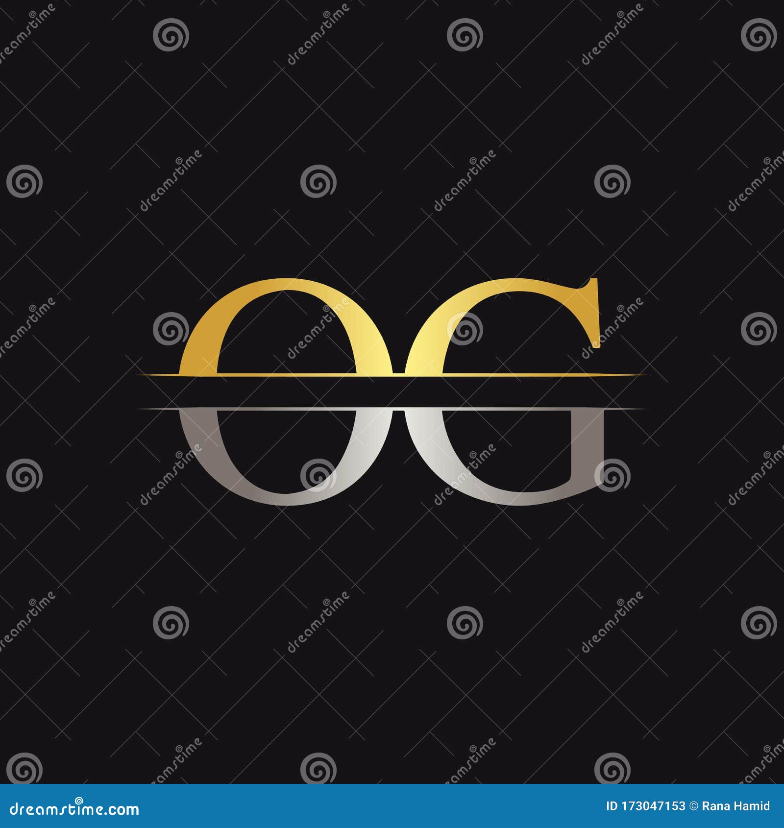 Initial Monogram Letter OG Logo Design Vector Template. OG Letter Logo ...