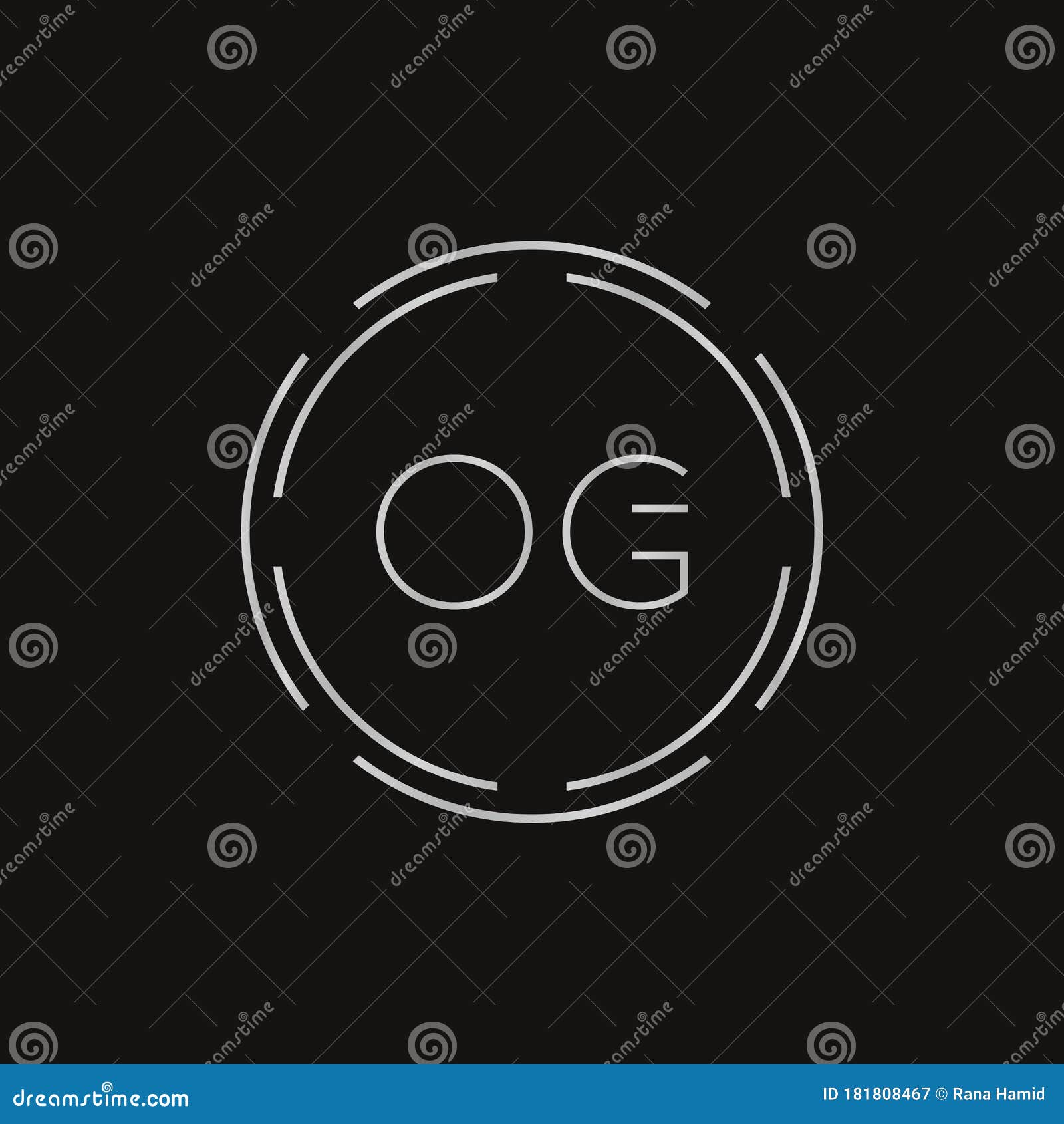 Initial Monogram Letter OG Logo Design Vector Template. Digital ...