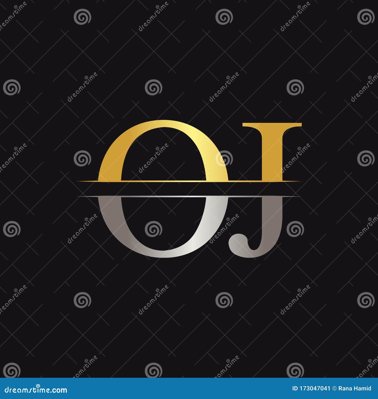 Initial Monogram Letter OJ Logo Design Vector Template. OJ Letter Logo ...