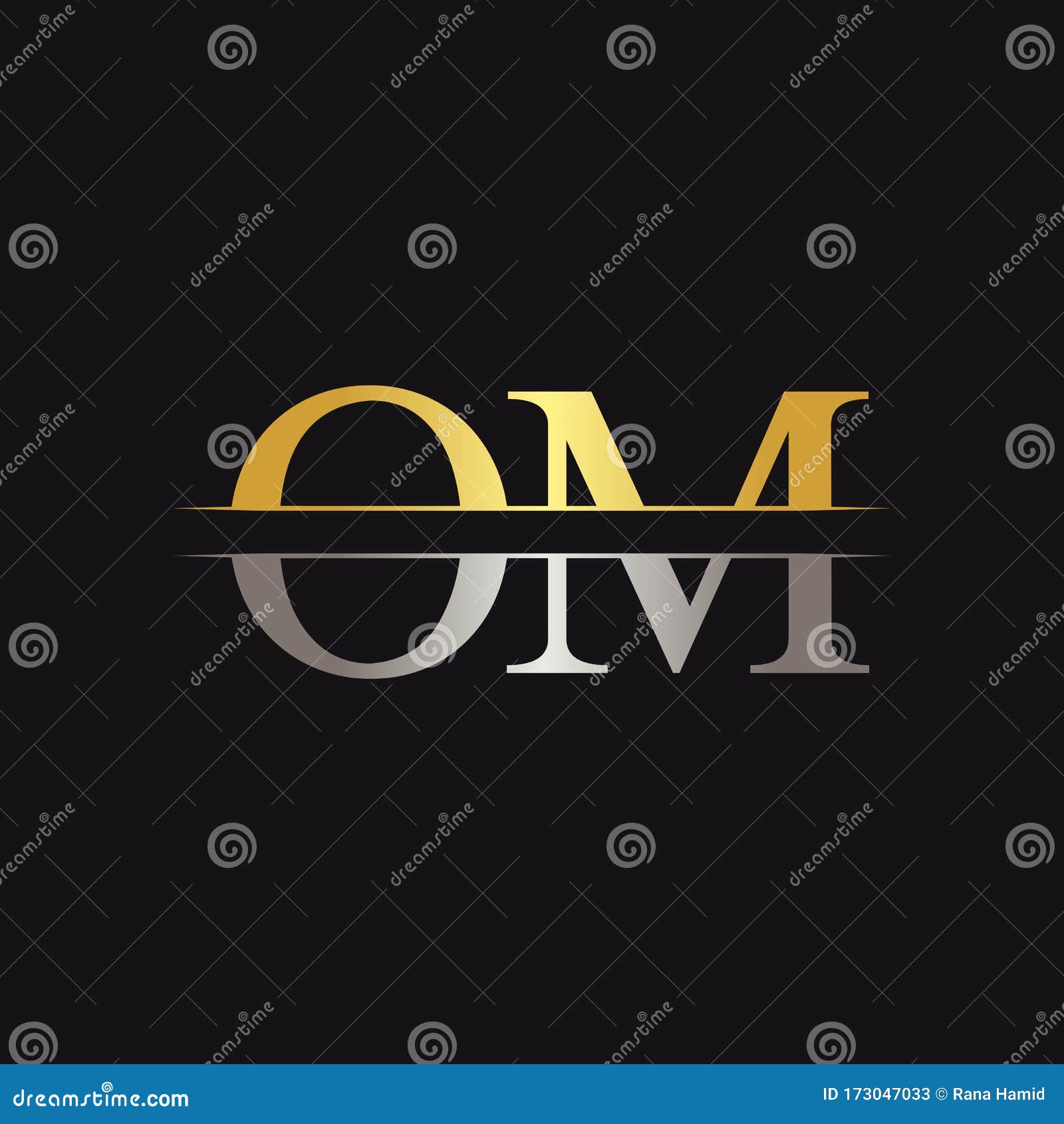 Initial Monogram Letter OM Logo Design Vector Template. OM Letter Logo ...