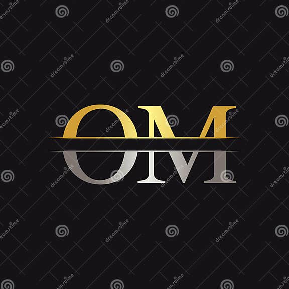 Initial Monogram Letter OM Logo Design Vector Template. OM Letter Logo ...