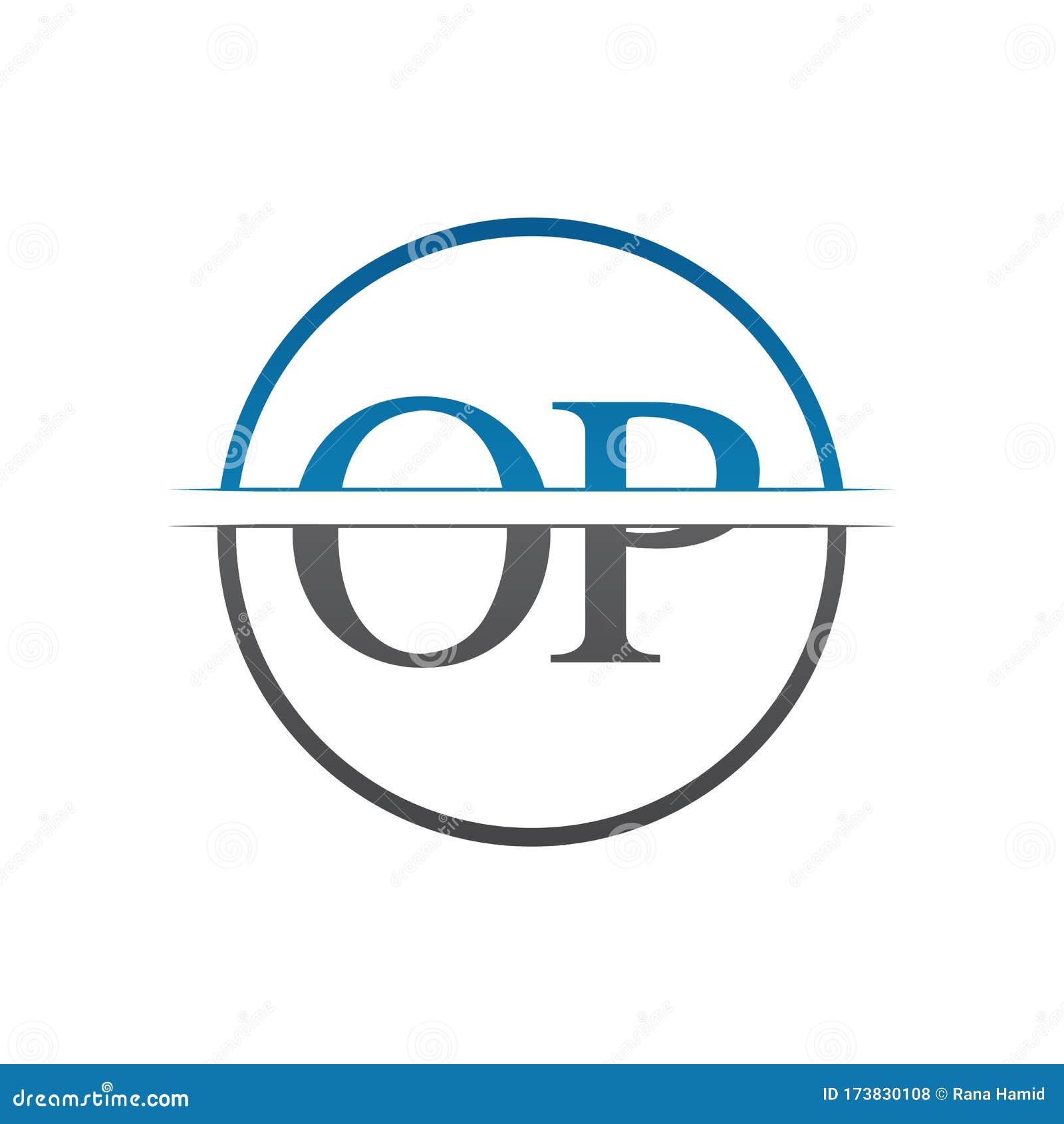 Initial Monogram Letter OP Logo Design Vector Template. OP Letter Logo ...