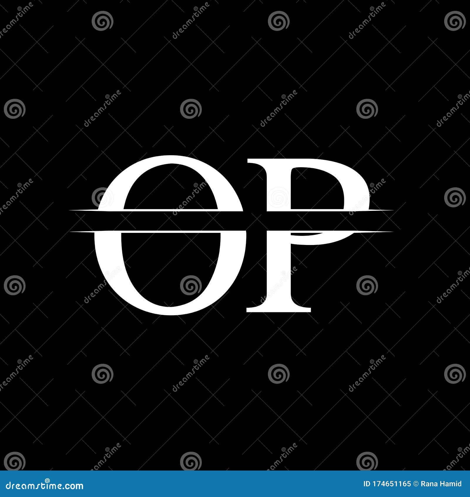 Initial Monogram Letter OP Logo Design Vector Template. OP Letter Logo ...