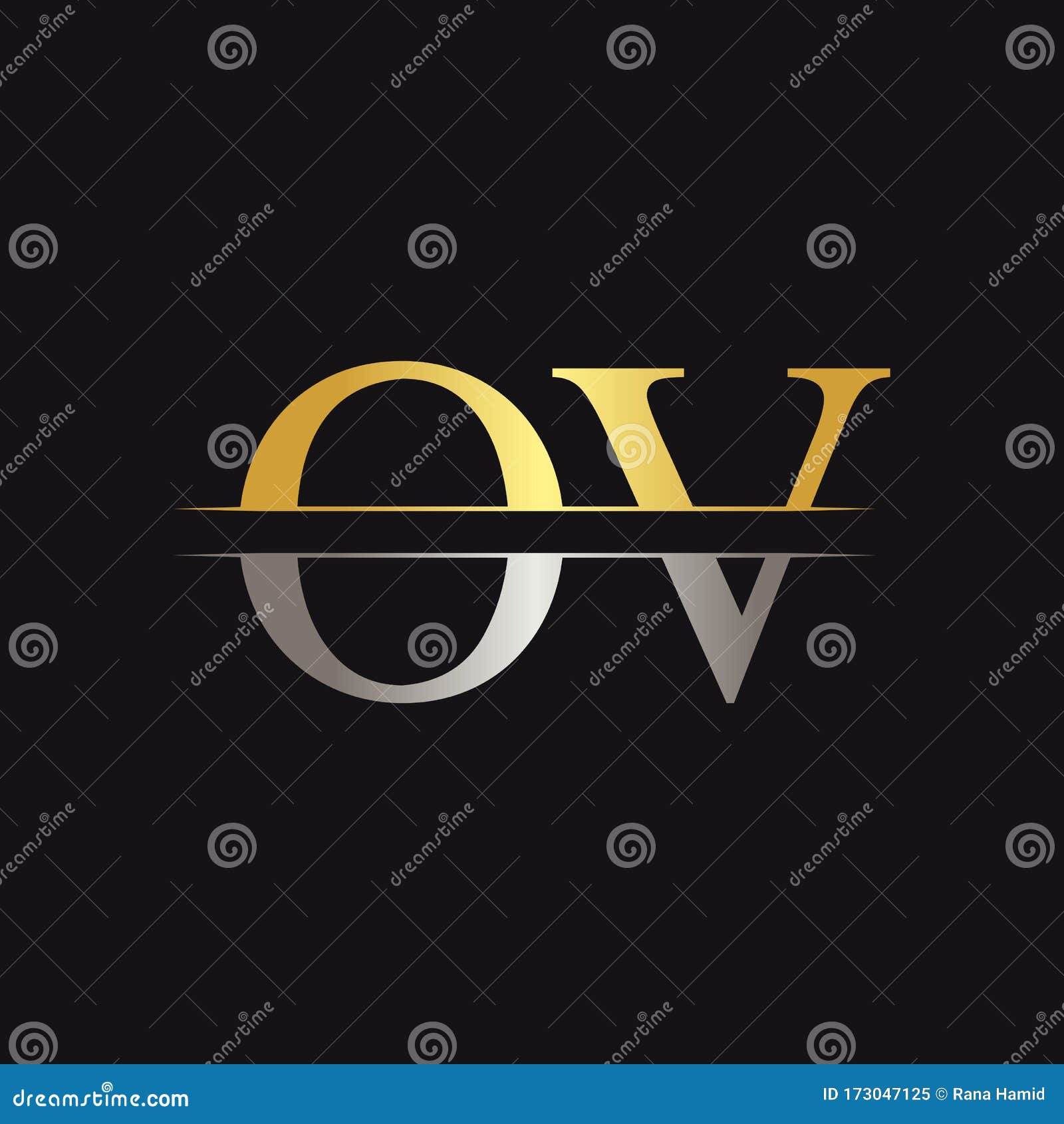 Initial Monogram Letter OV Logo Design Vector Template. OV Letter Logo ...