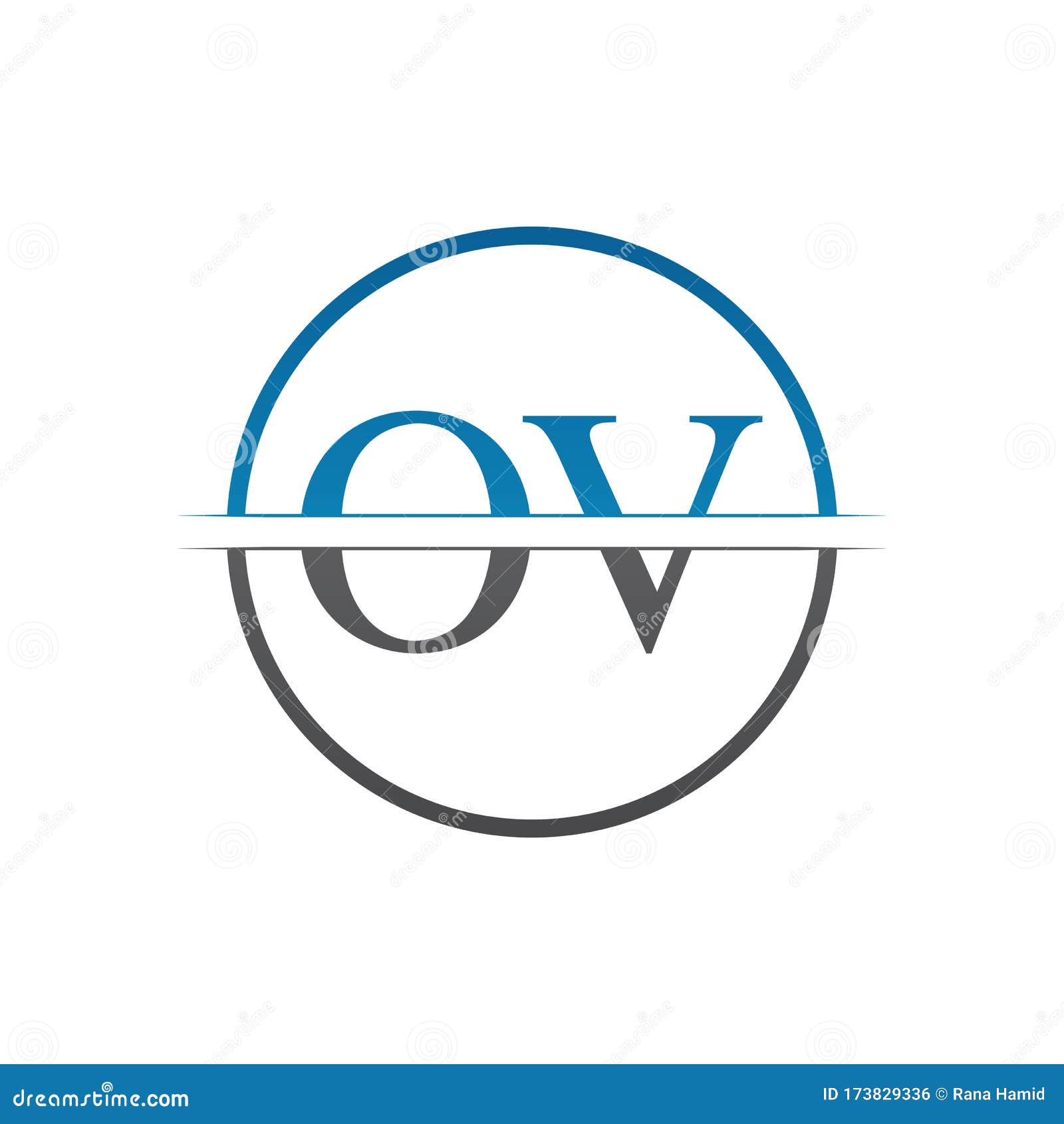 Initial Monogram Letter OV Logo Design Vector Template. OV Letter Logo ...