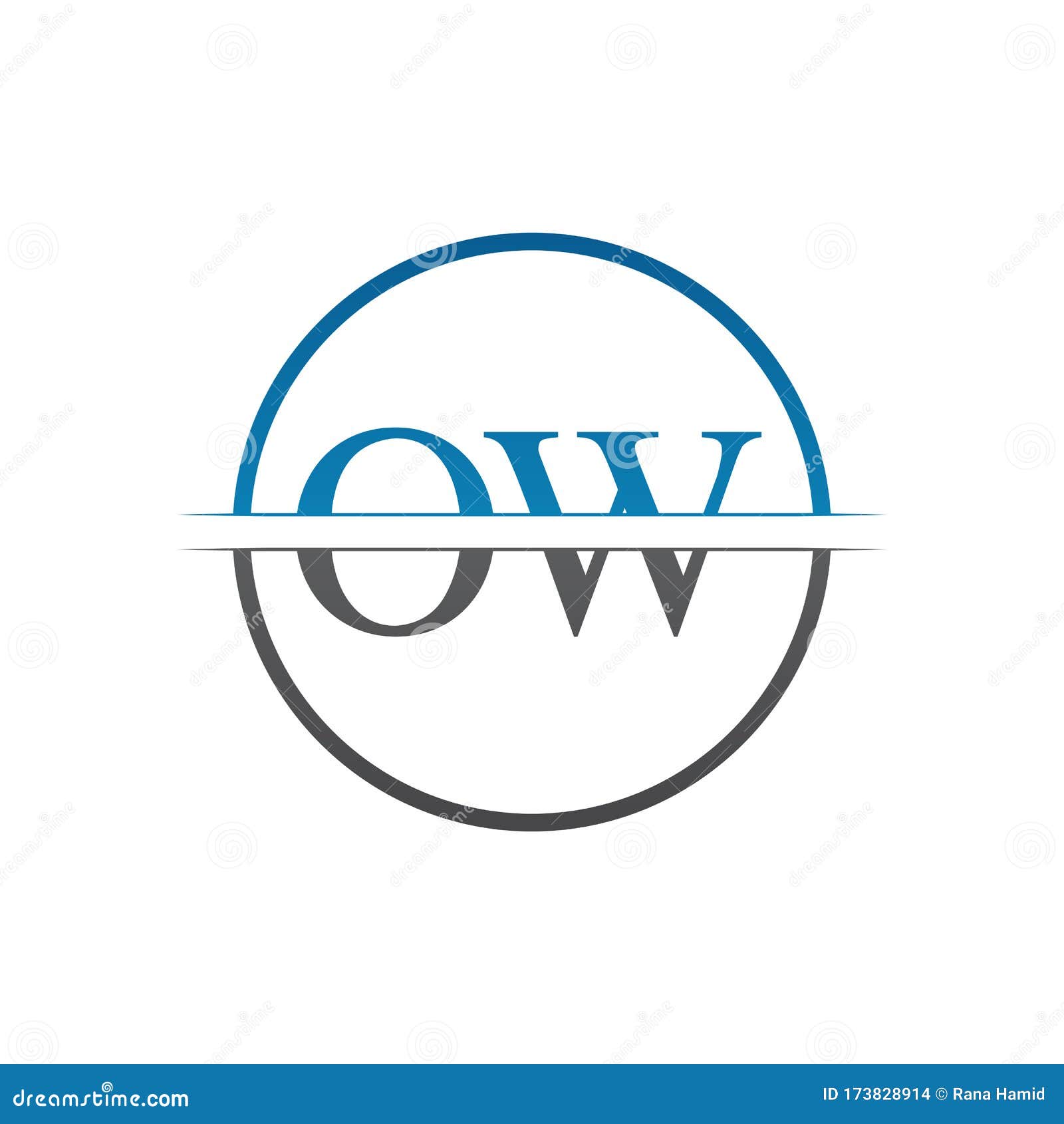 Initial Monogram Letter OW Logo Design Vector Template. OW Letter Logo ...
