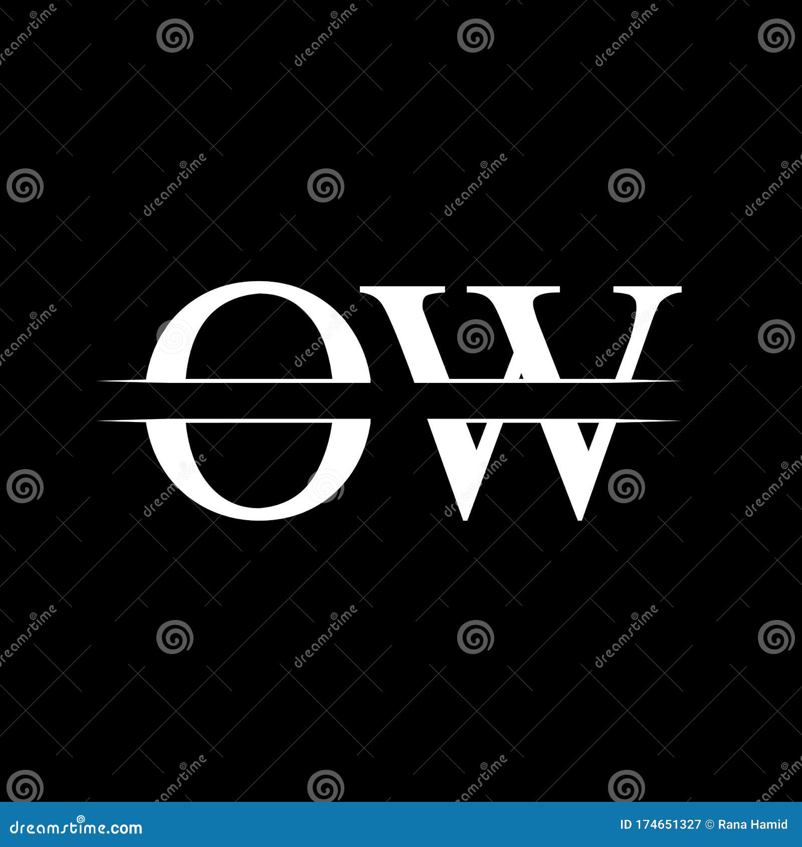 Initial Monogram Letter OW Logo Design Vector Template. OW Letter Logo ...
