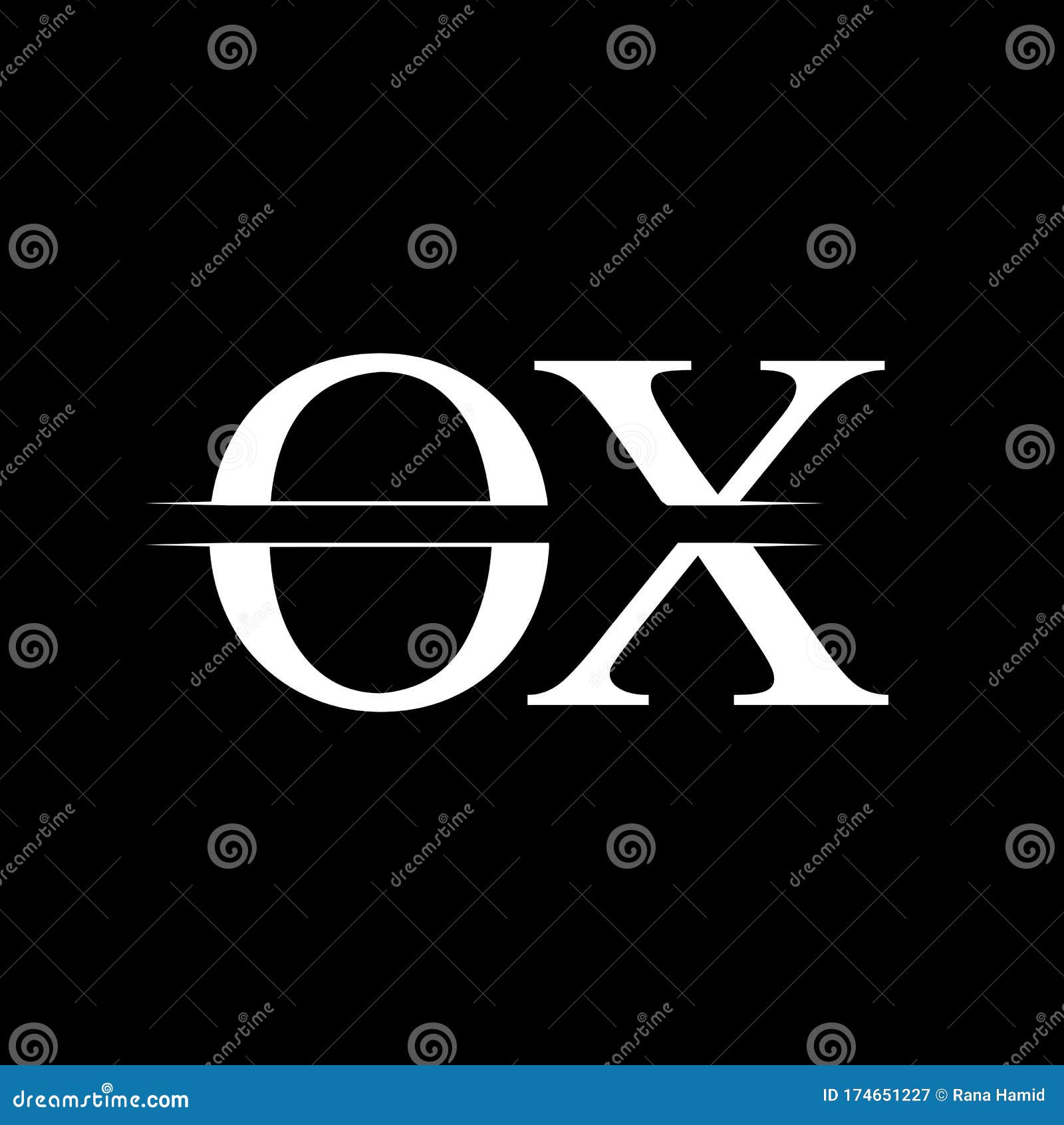 Initial Monogram Letter OX Logo Design Vector Template. OX Letter Logo ...