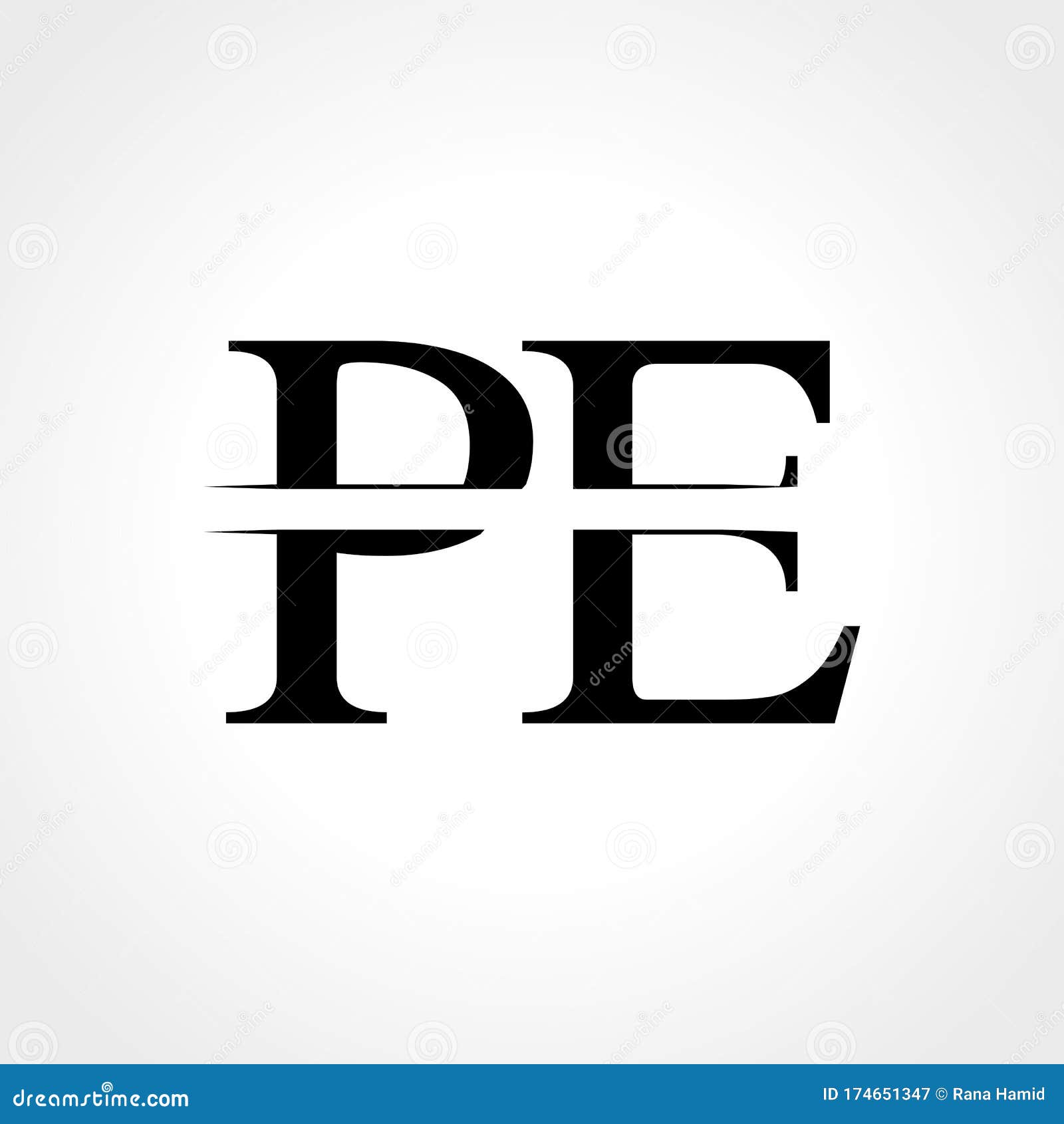 Initial Monogram Letter PE Logo Design Vector Template. Abstract PE ...