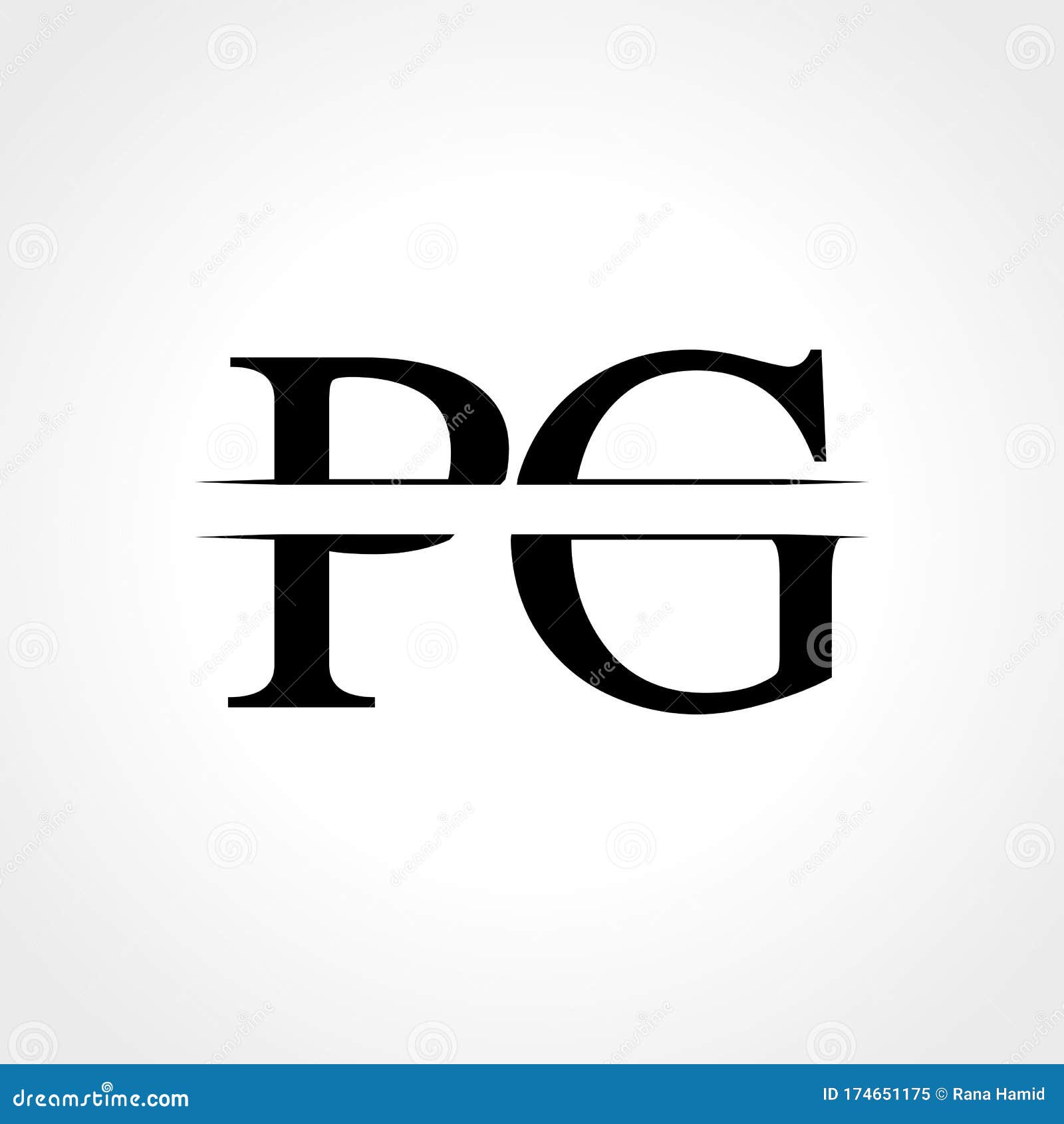 Initial Monogram Letter PG Logo Design Vector Template. Abstract PG ...