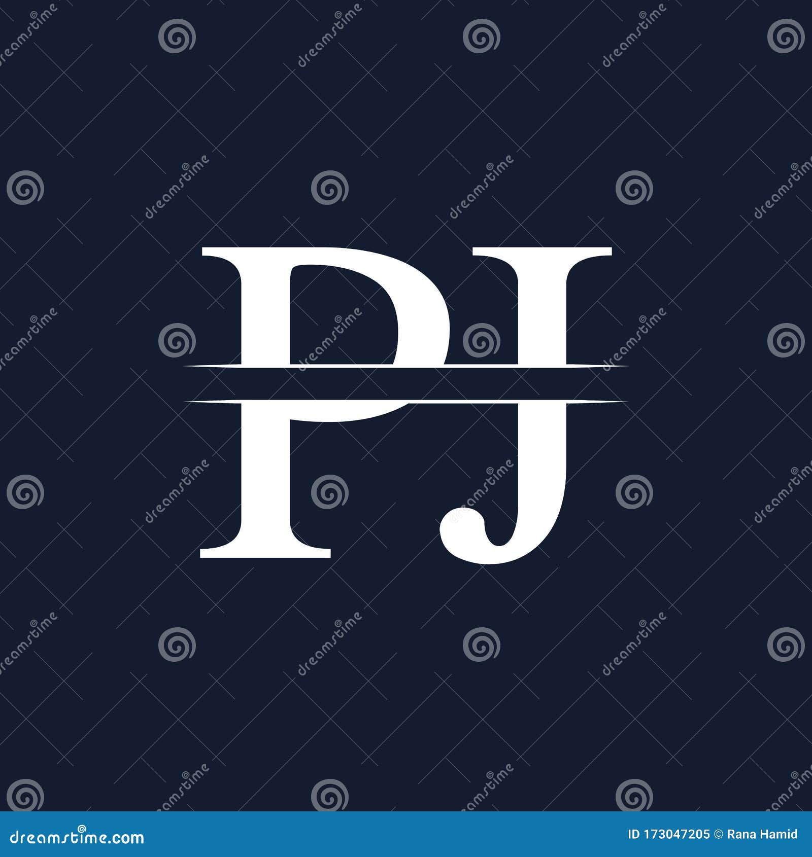 Initial Monogram Letter PJ Logo Design Vector Template. PJ Letter Logo ...