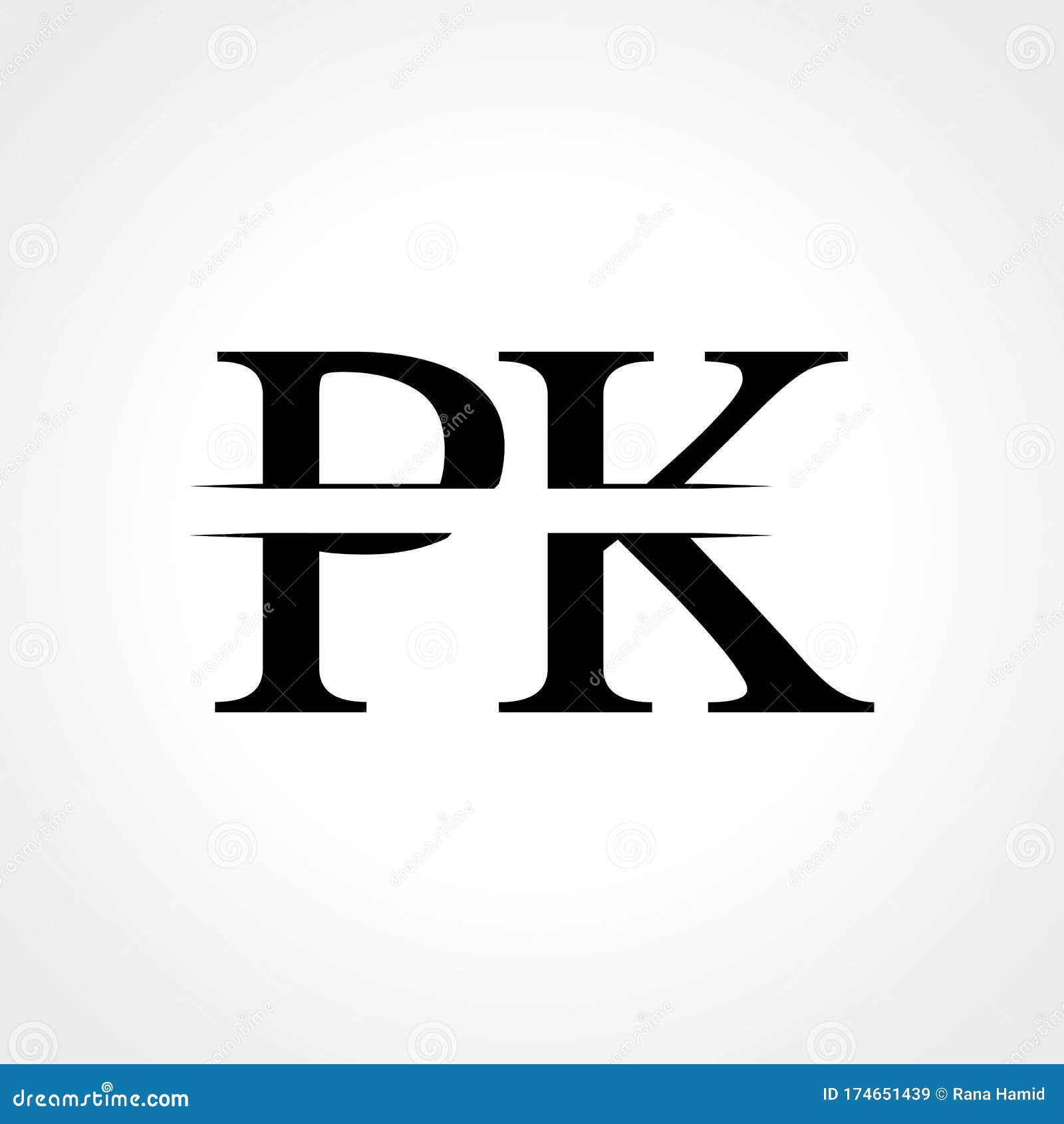 Initial Monogram Letter PK Logo Design Vector Template. Abstract PK ...