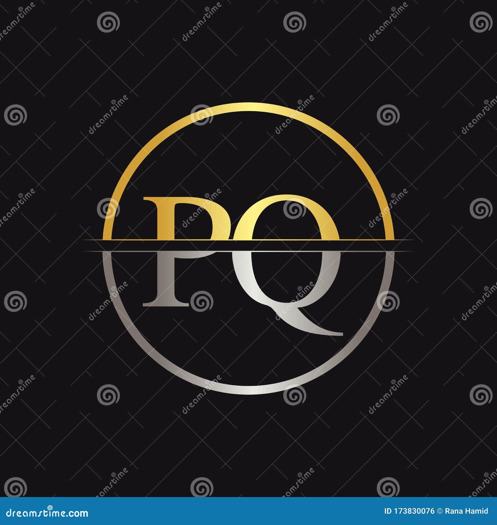 Initial Monogram Letter PQ Logo Design Vector Template. PQ Letter Logo ...