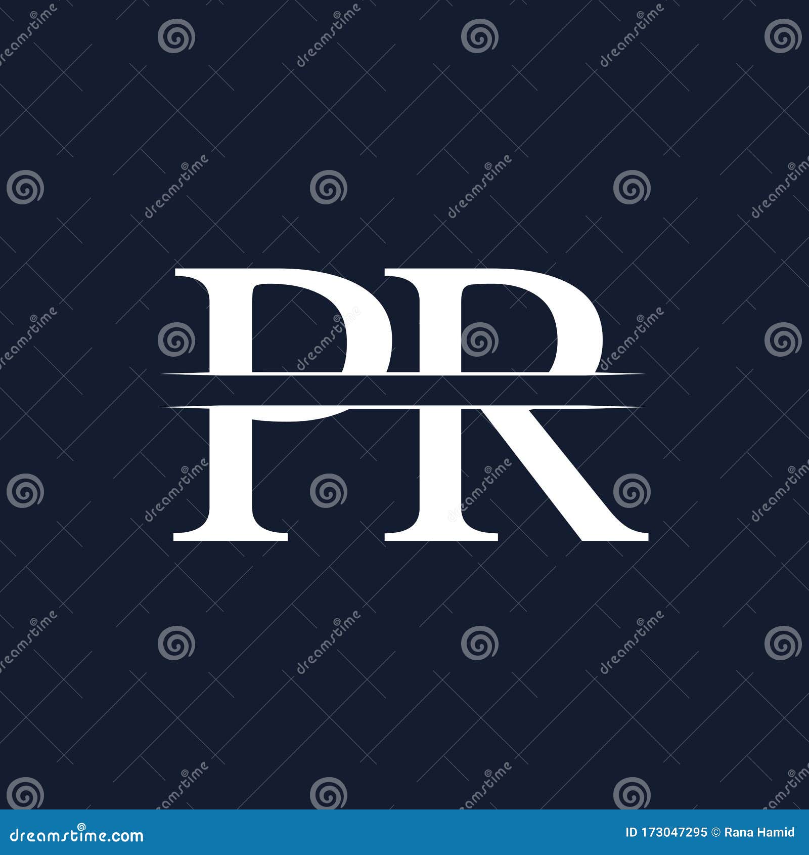 Initial Monogram Letter PR Logo Design Vector Template. PR Letter Logo ...