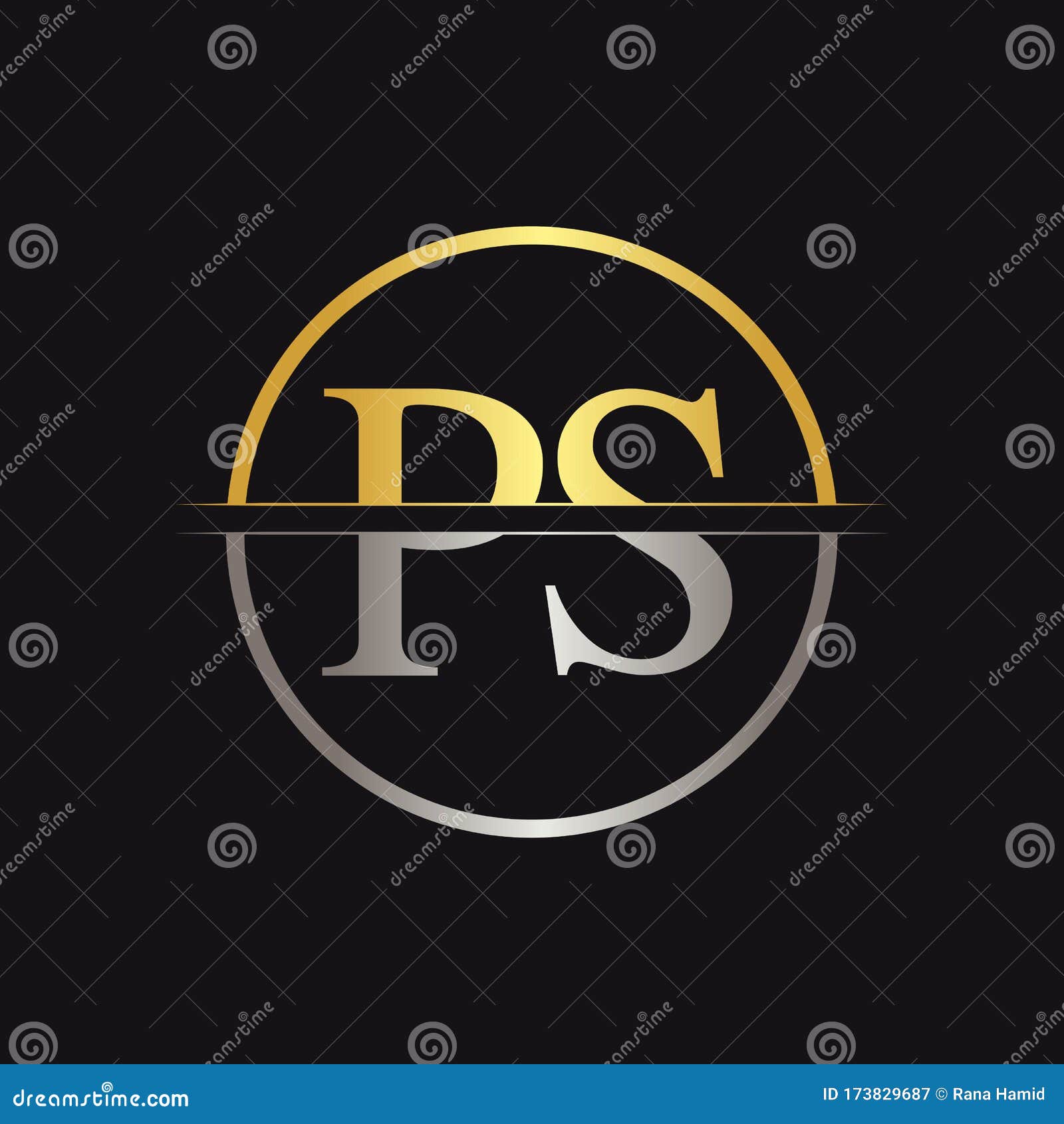 Initial Monogram Letter PS Logo Design Vector Template. PS Letter Logo ...