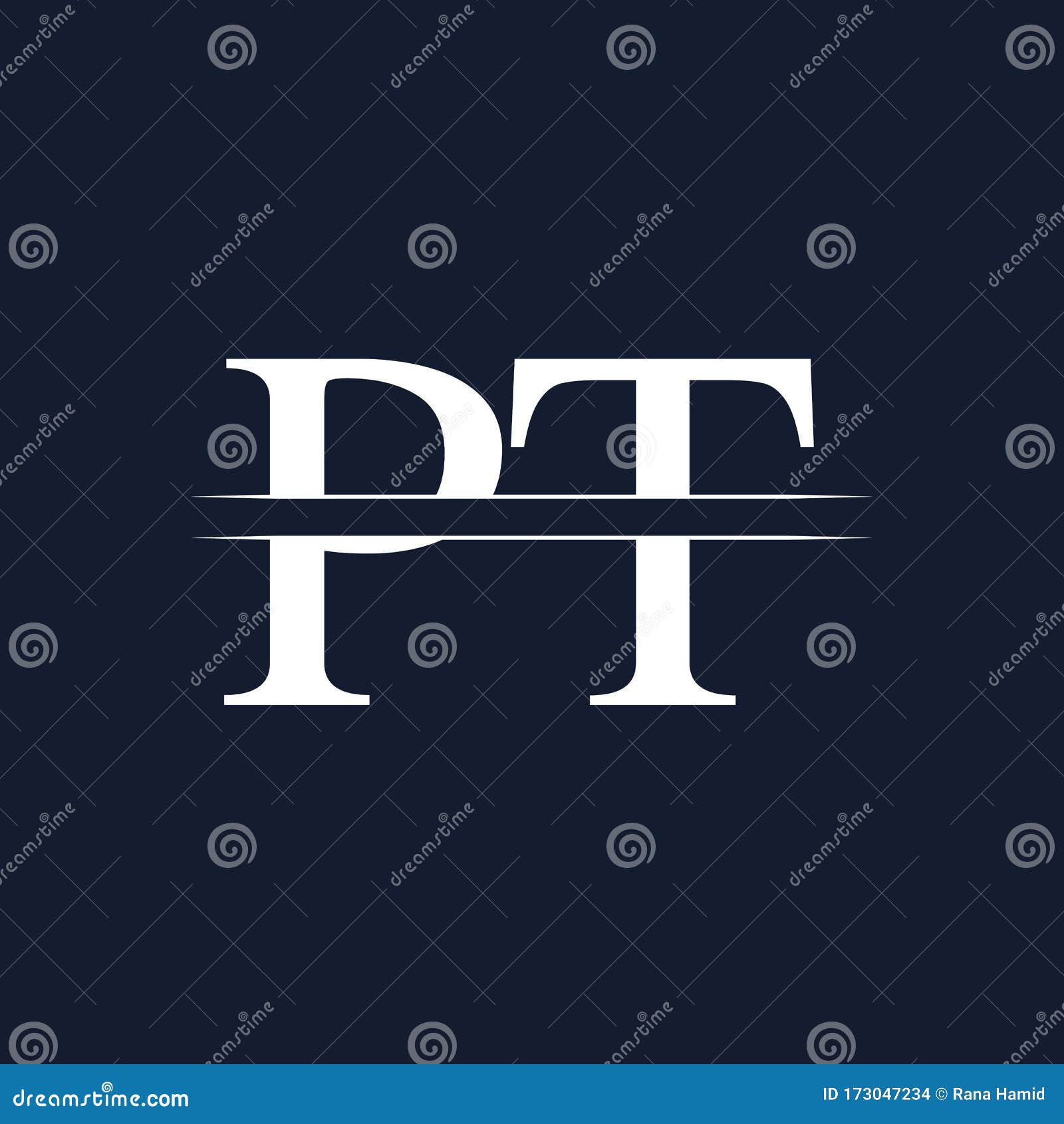 Initial Monogram Letter PT Logo Design Vector Template. PT Letter Logo ...