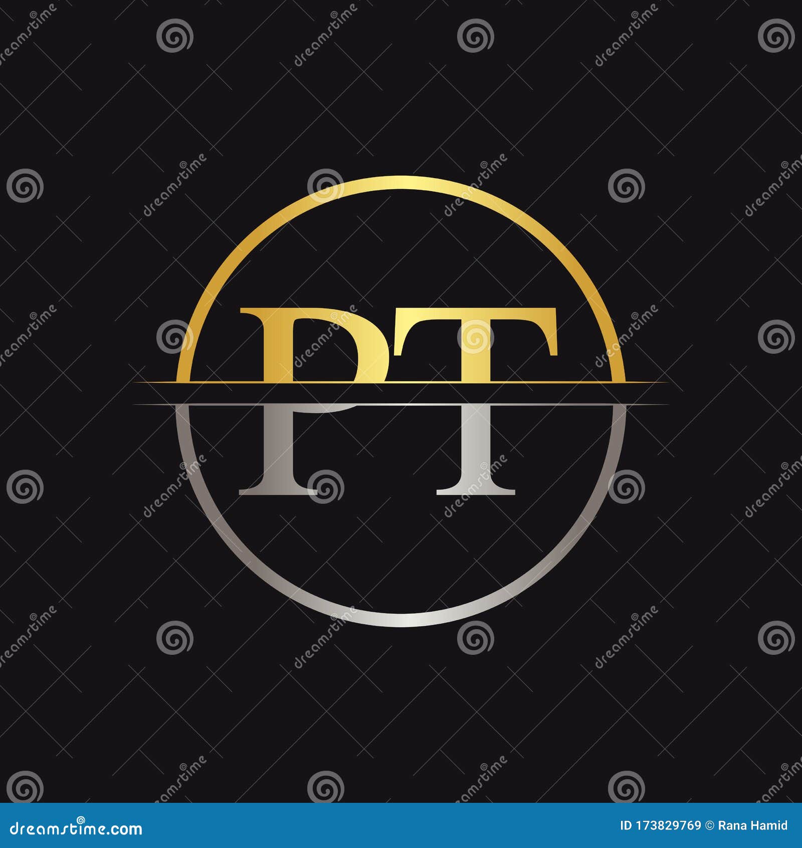 Initial Monogram Letter PT Logo Design Vector Template. PT Letter Logo ...