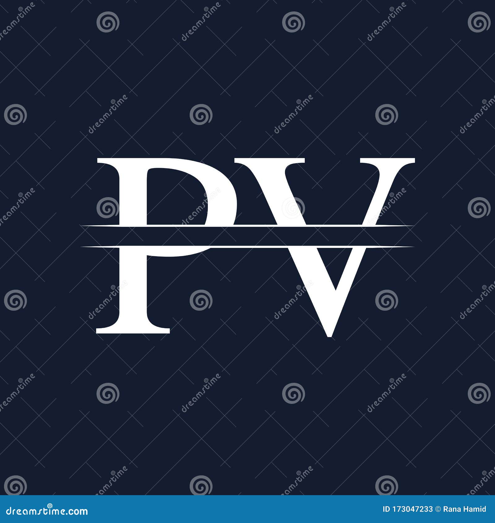 Initial Monogram Letter PV Logo Design Vector Template. PV Letter Logo ...