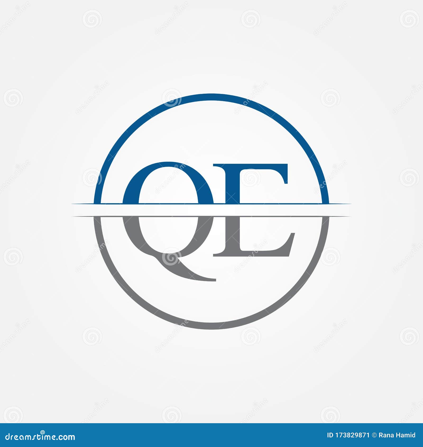 Initial Monogram Letter QE Logo Design Vector Template. QE Letter Logo ...