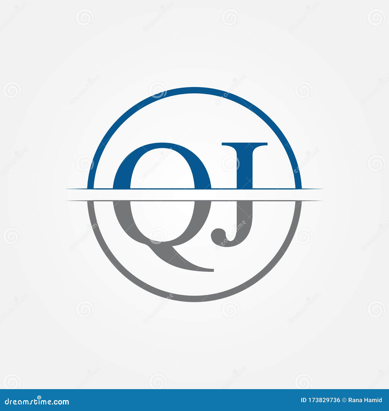 Initial Monogram Letter QJ Logo Design Vector Template. QJ Letter Logo ...