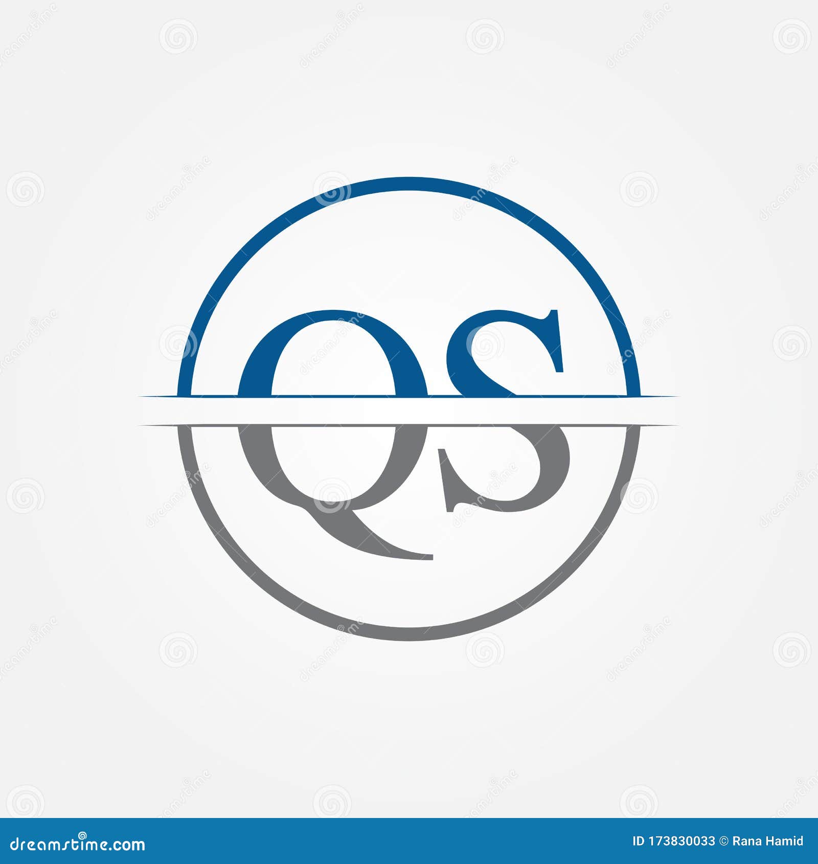 Initial Monogram Letter QS Logo Design Vector Template. QS Letter Logo ...