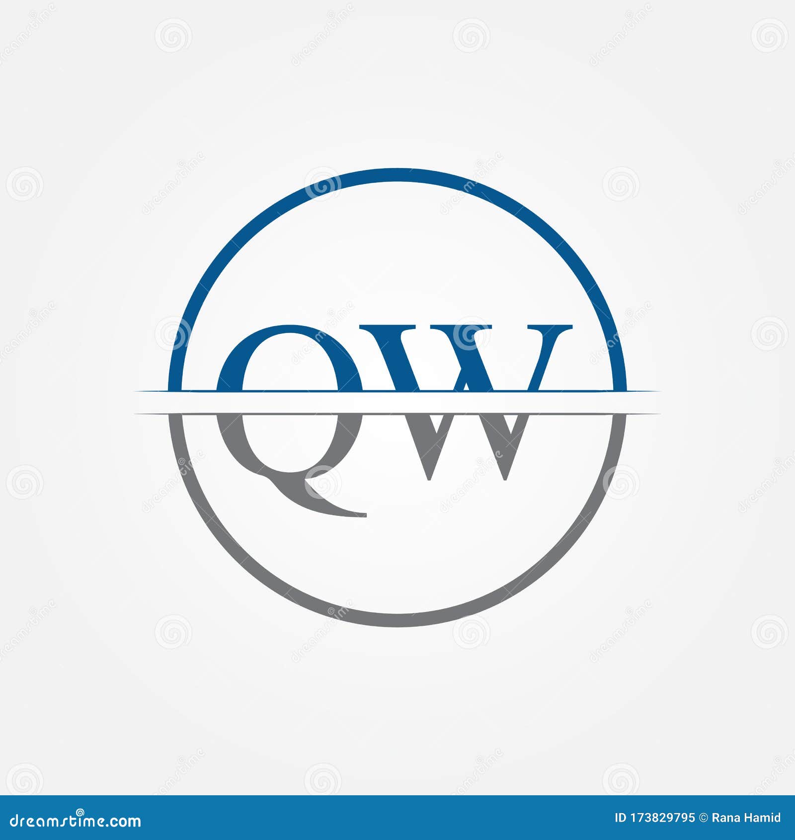 Initial Monogram Letter QW Logo Design Vector Template. QW Letter Logo ...