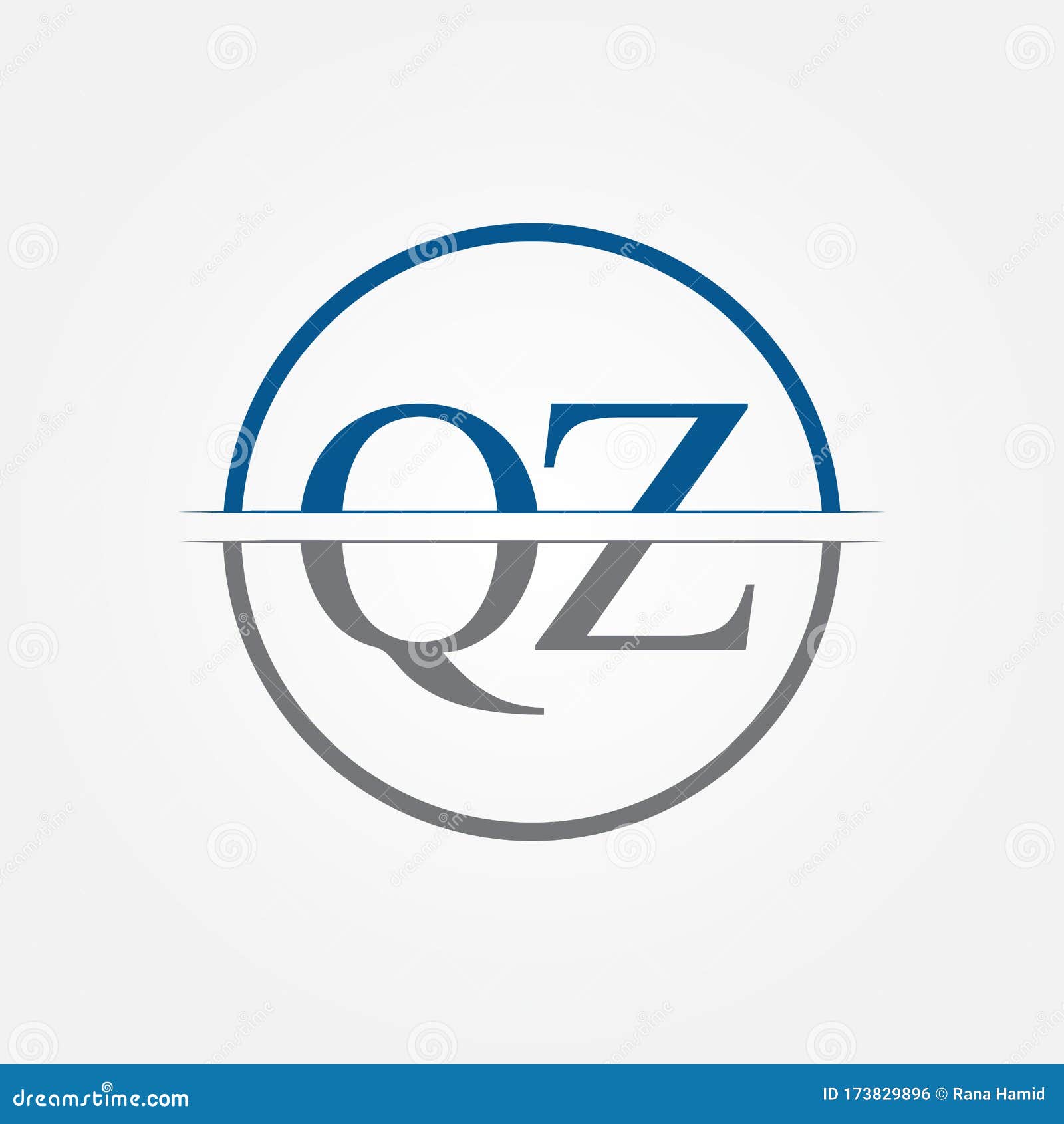Initial Monogram Letter QZ Logo Design Vector Template. QZ Letter Logo ...