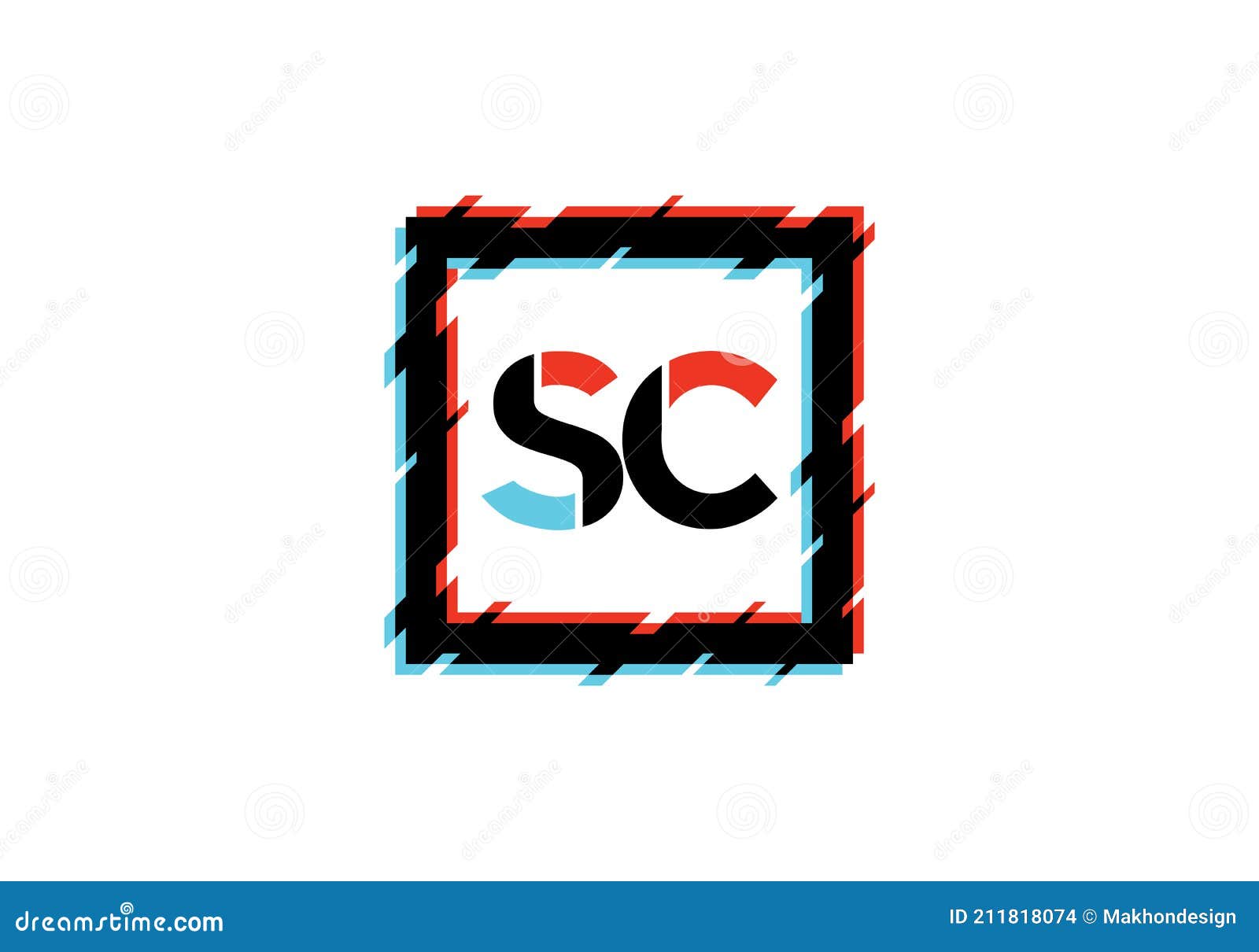 Initial Monogram Letter S C Logo Design Vector Template. Stock Vector ...