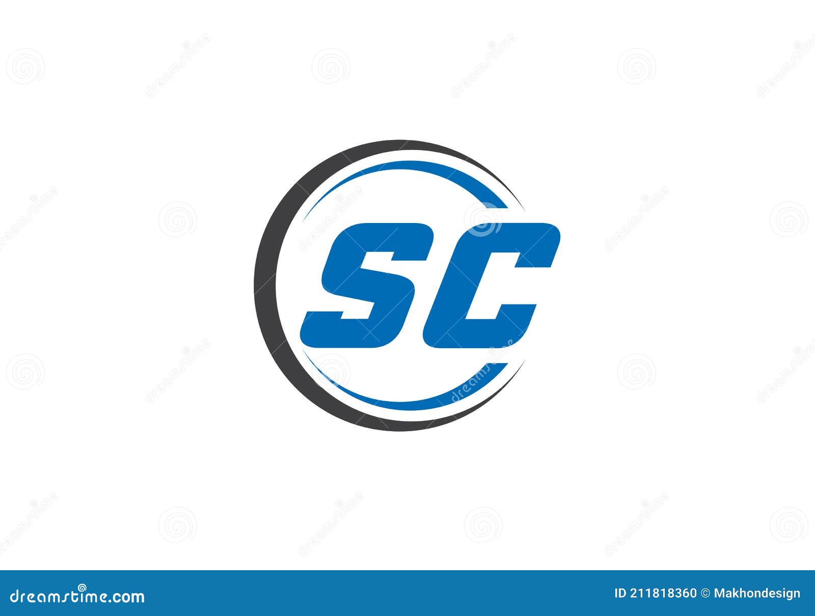 Initial Monogram Letter S C Logo Design Vector Template. Stock Vector ...