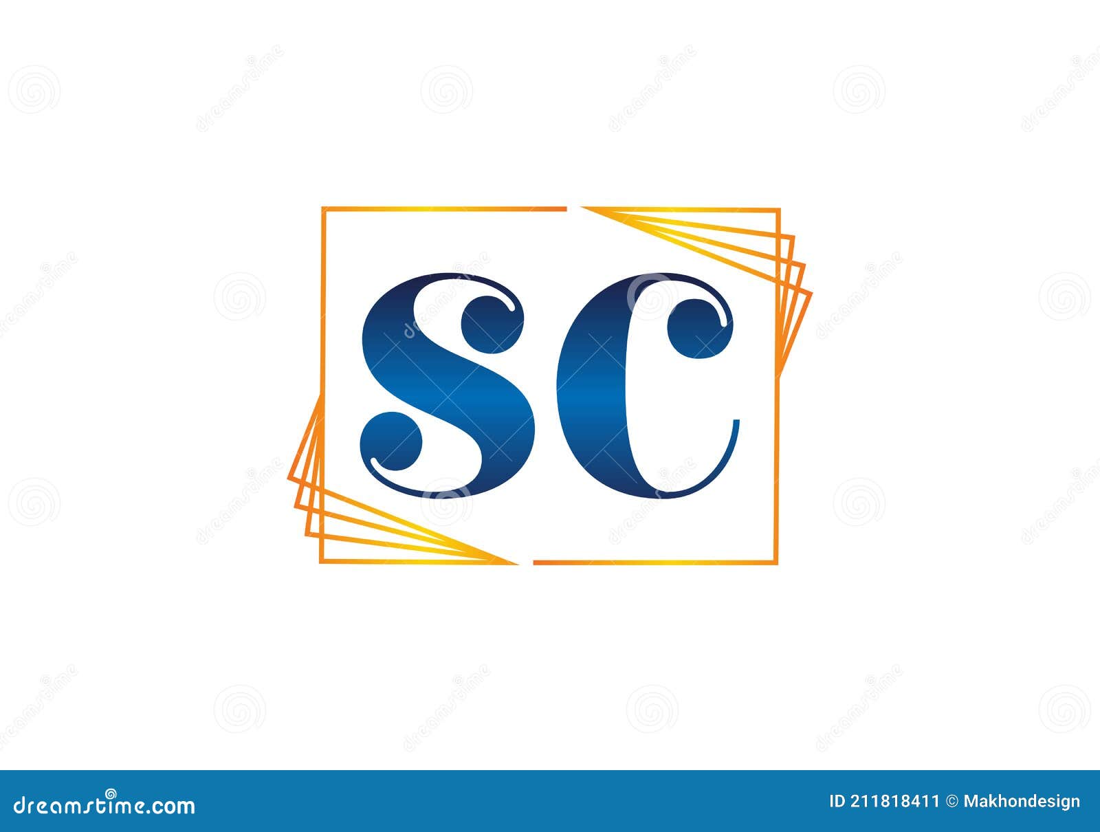 Initial Monogram Letter S C Logo Design Vector Template. Stock Vector ...
