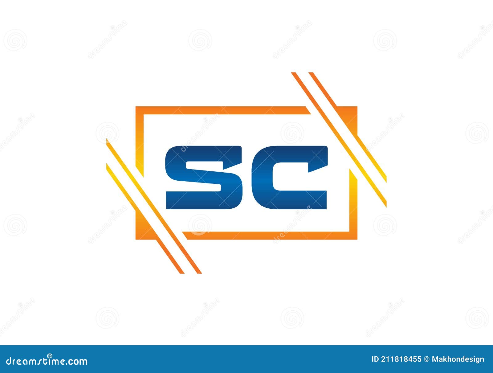Initial Monogram Letter S C Logo Design Vector Template. Stock Vector ...