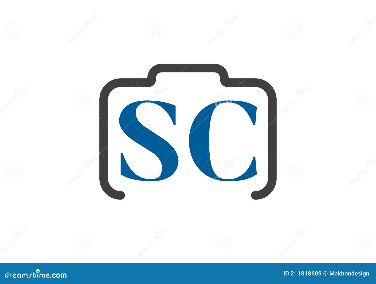 Initial Monogram Letter S C Logo Design Vector Template. Stock Vector ...
