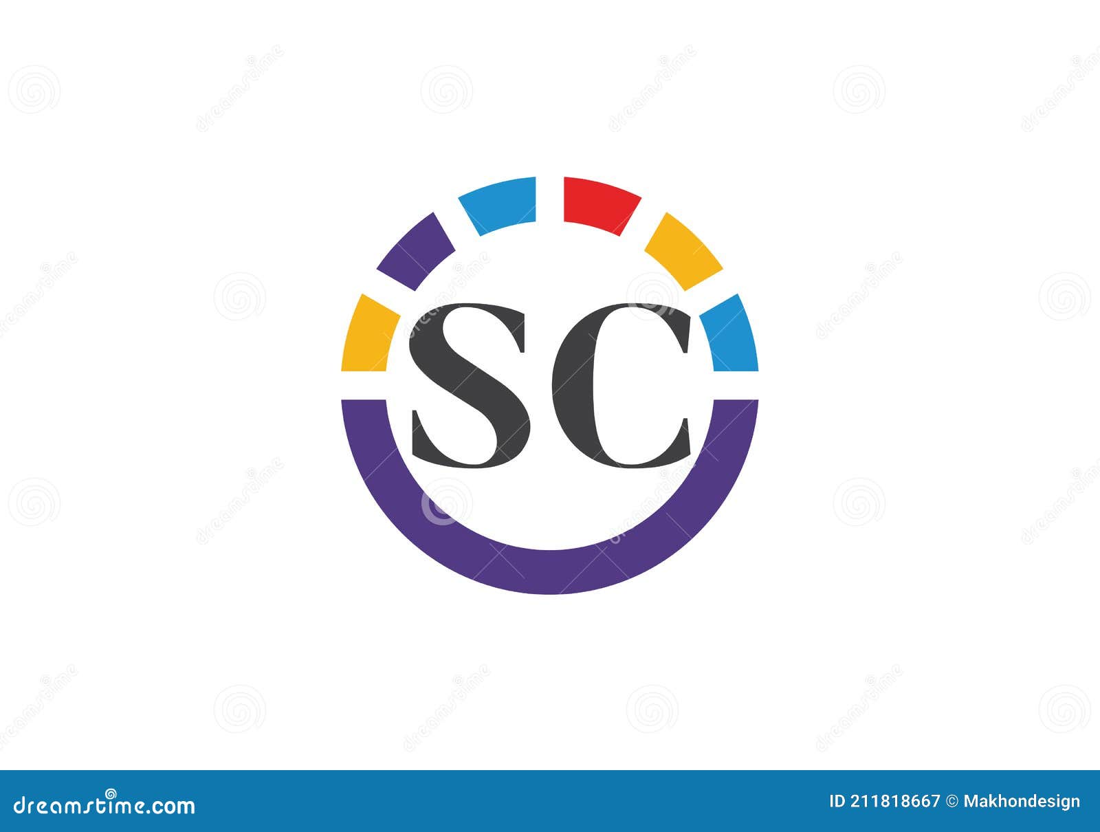 Initial Monogram Letter S C Logo Design Vector Template. Stock Vector ...
