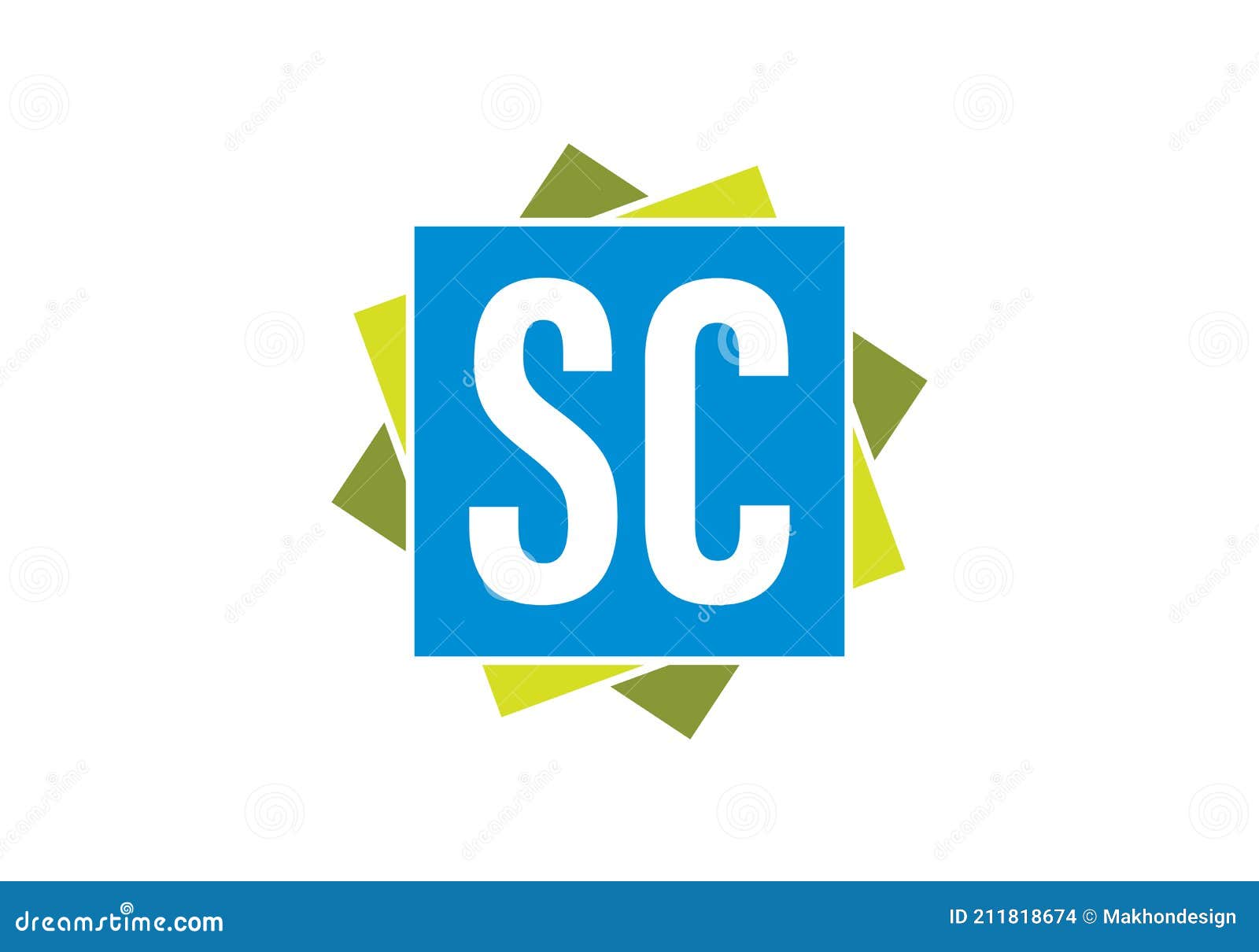 Initial Monogram Letter S C Logo Design Vector Template. Stock Vector ...
