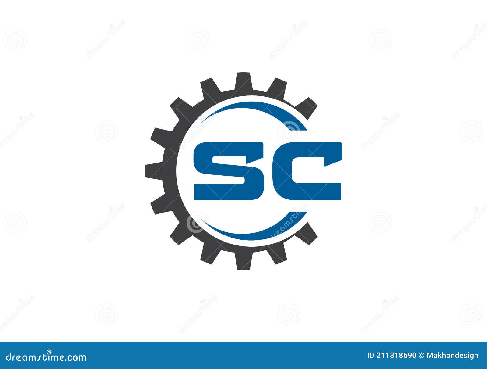 Initial Monogram Letter S C Logo Design Vector Template. Stock Vector ...