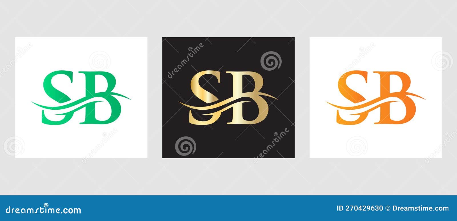 Monogram Letter SB Logo Design. SB Logotype Template Stock Vector ...