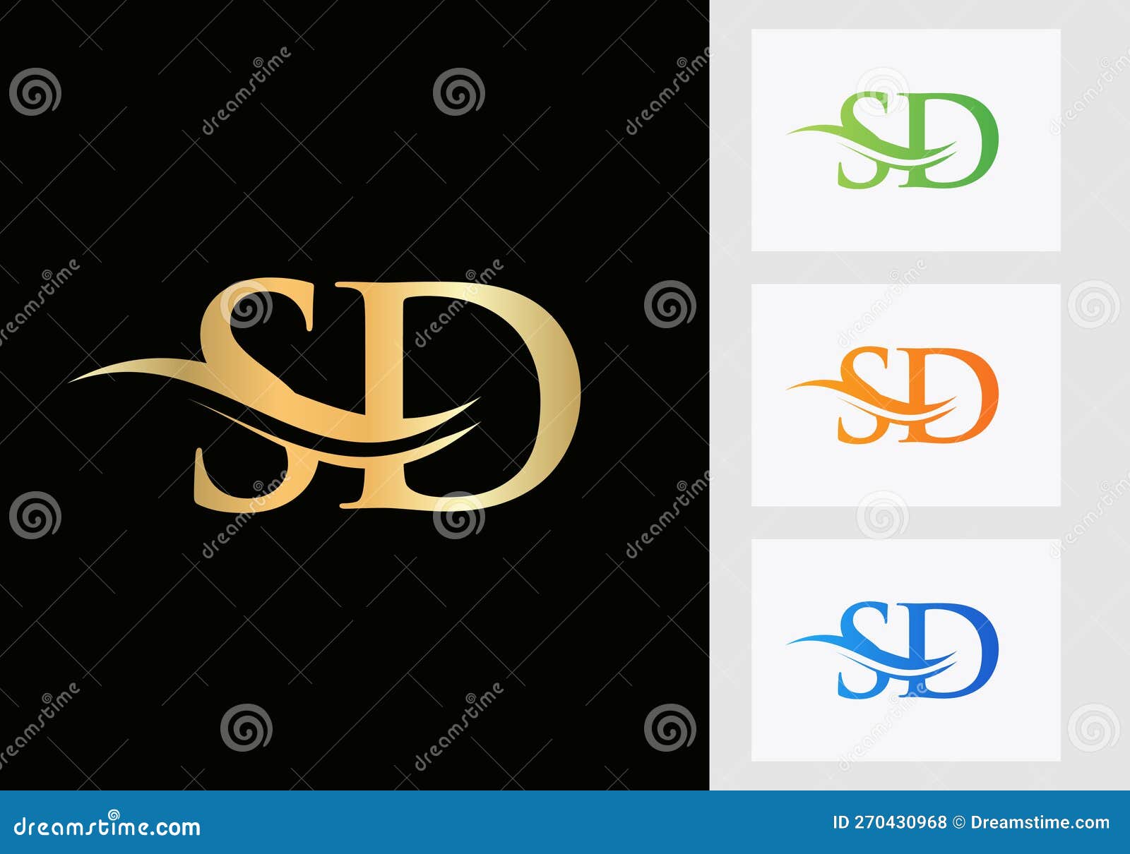 Monogram Letter SD Logo Design. SD Logotype Template Stock Vector ...