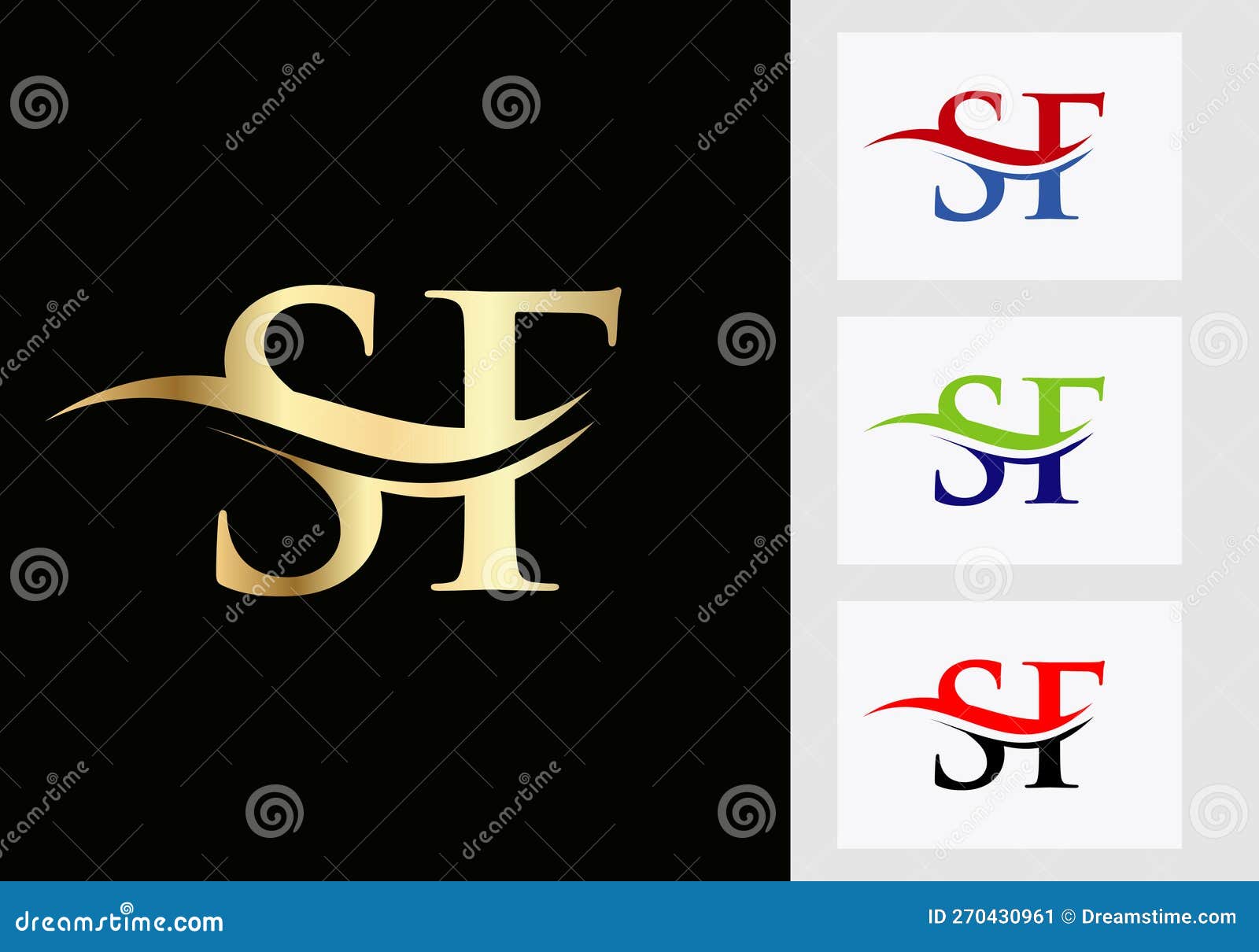 Monogram Letter SF Logo Design. SF Logotype Template Stock Vector ...