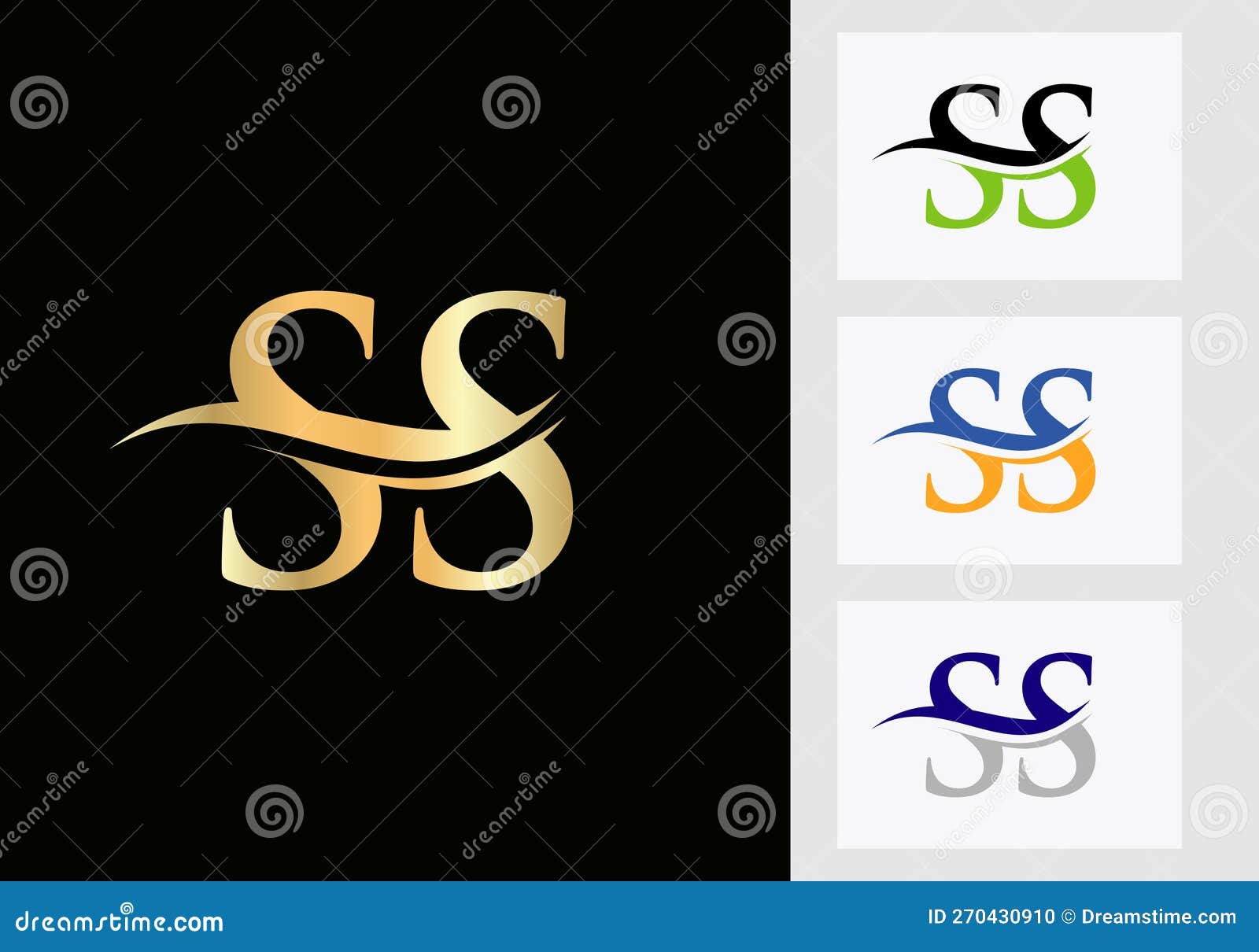 Monogram Letter SS Logo Design. SS Logotype Template Stock Vector ...
