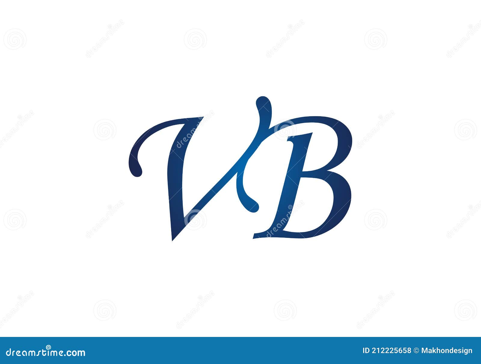 Initial Monogram Letter V B Logo Design Vector Template. Stock Vector ...