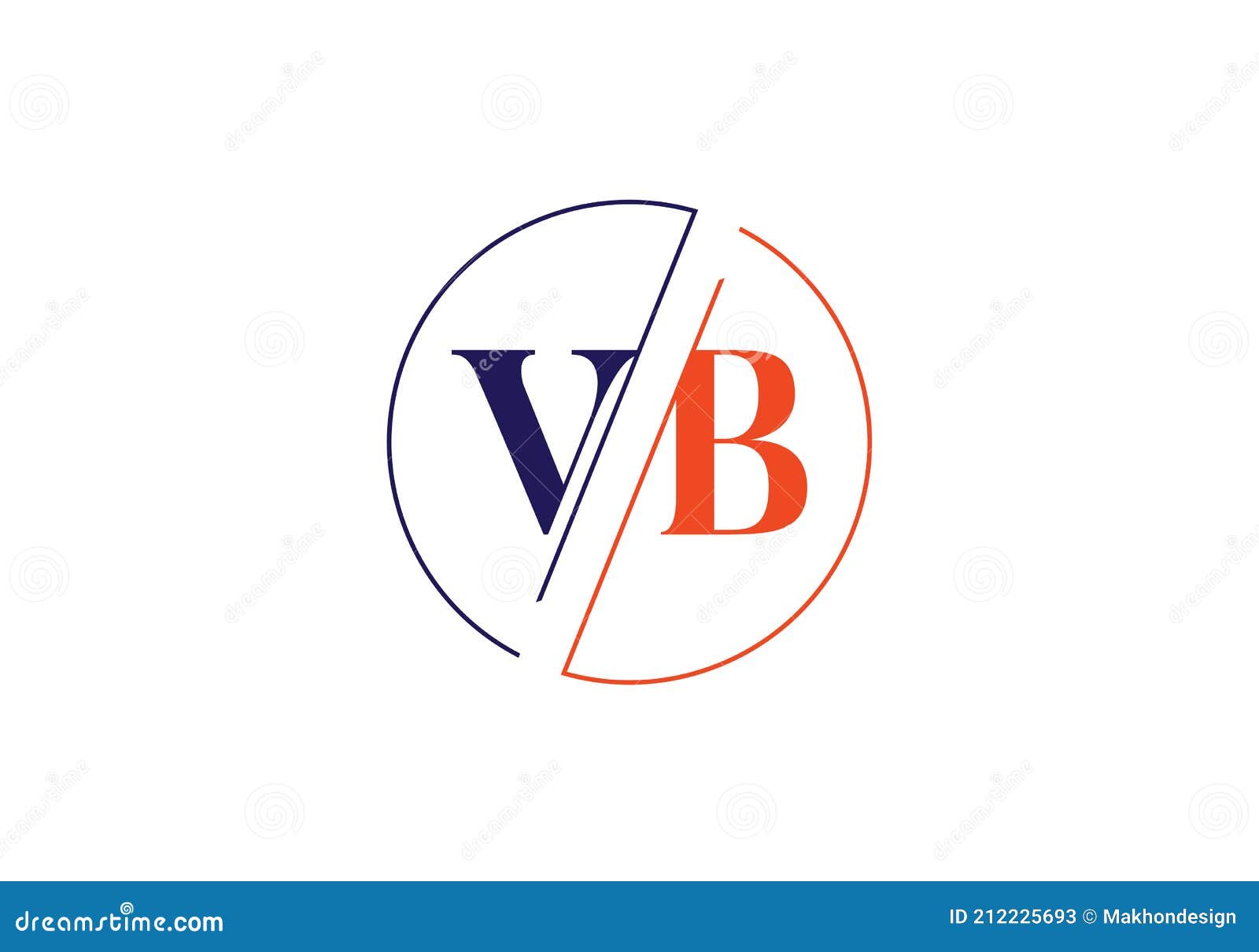 Initial Monogram Letter V B Logo Design Vector Template. Stock Vector ...