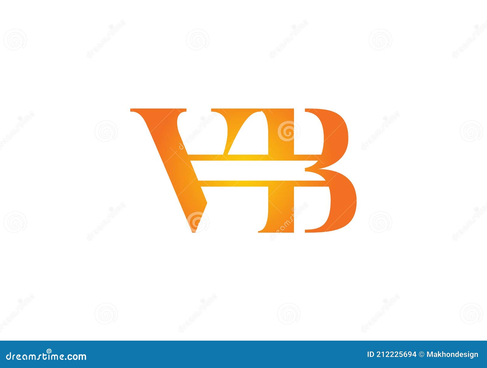 Initial Monogram Letter V B Logo Design Vector Template. Stock Vector ...