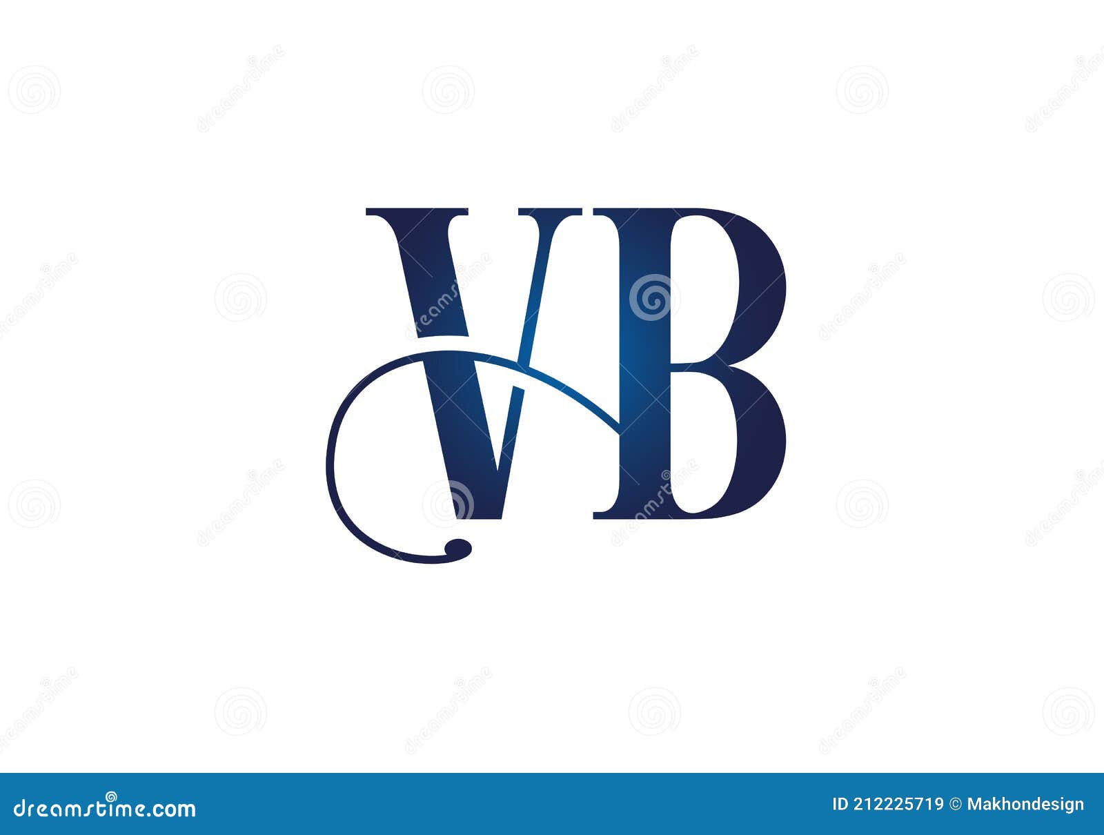 Initial Monogram Letter V B Logo Design Vector Template. Stock Vector ...